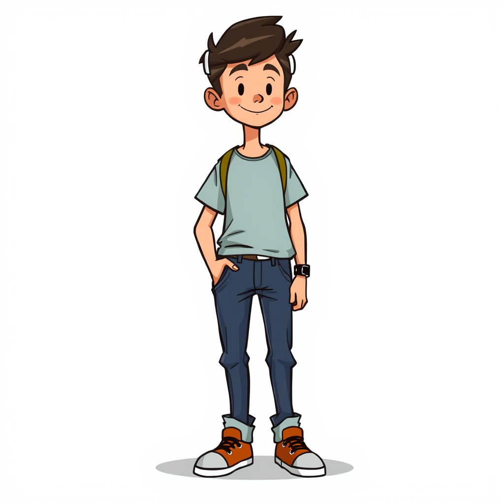 2D cartoon character with a stylized body - (Free, No Signup AI Tool)