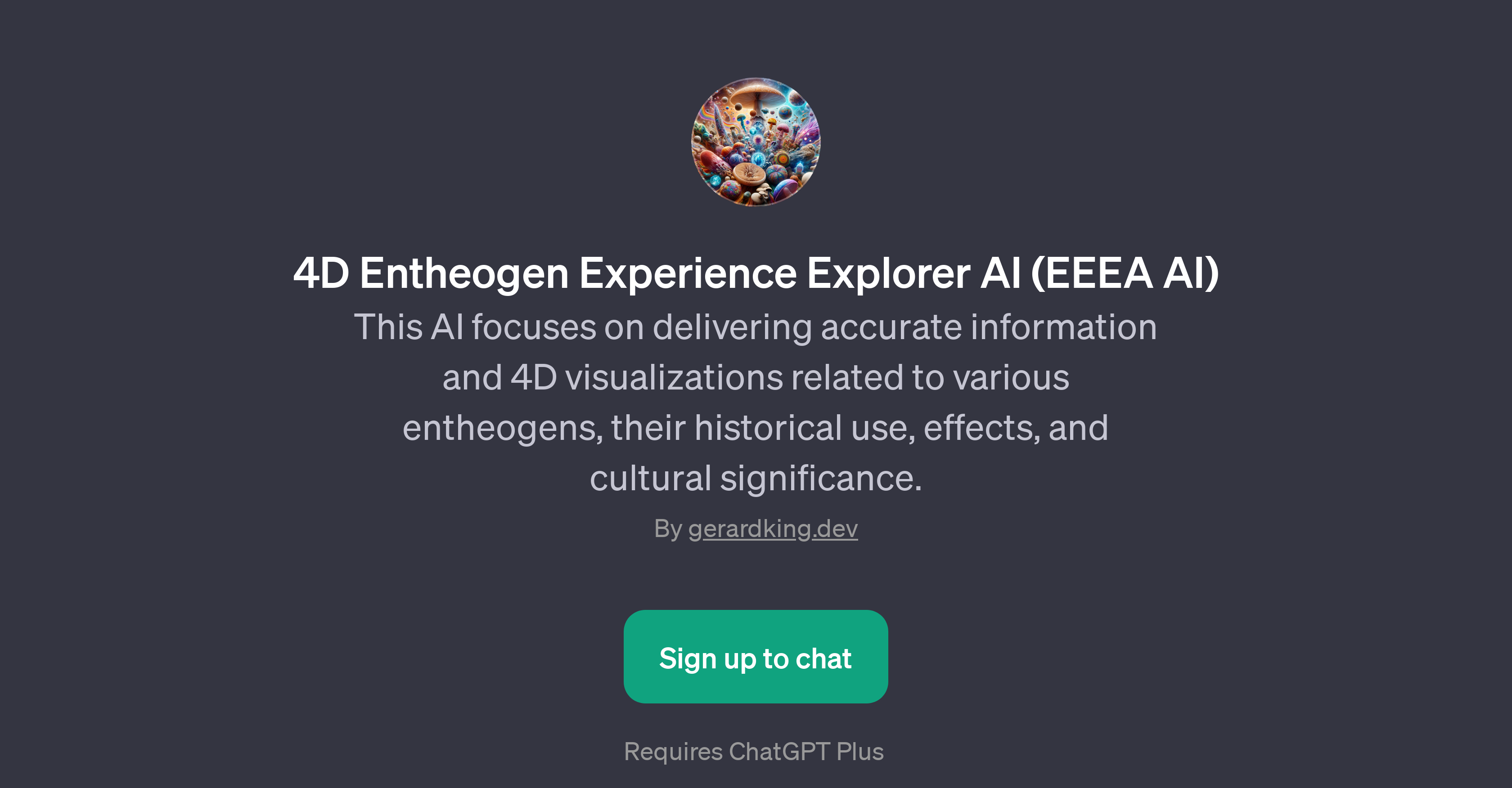 4D Entheogen Experience Explorer AI (EEEA AI) - Entheogens education - TAAFT