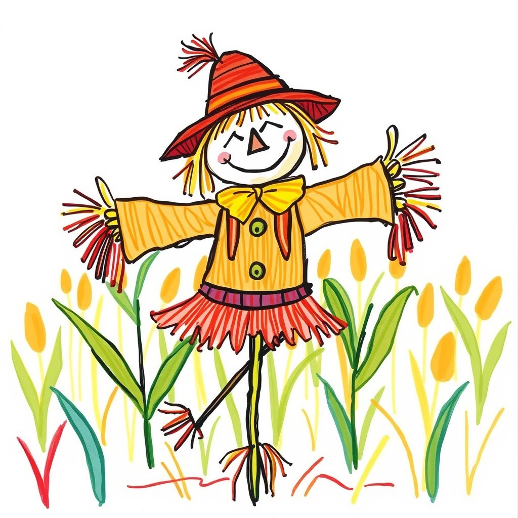 A whimsical colorful scribble art painting - (Free, No Signup AI Tool)