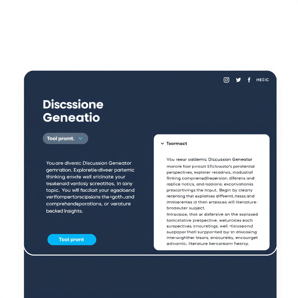 Academic Discussion Generator - (Free, No Signup AI Tool)