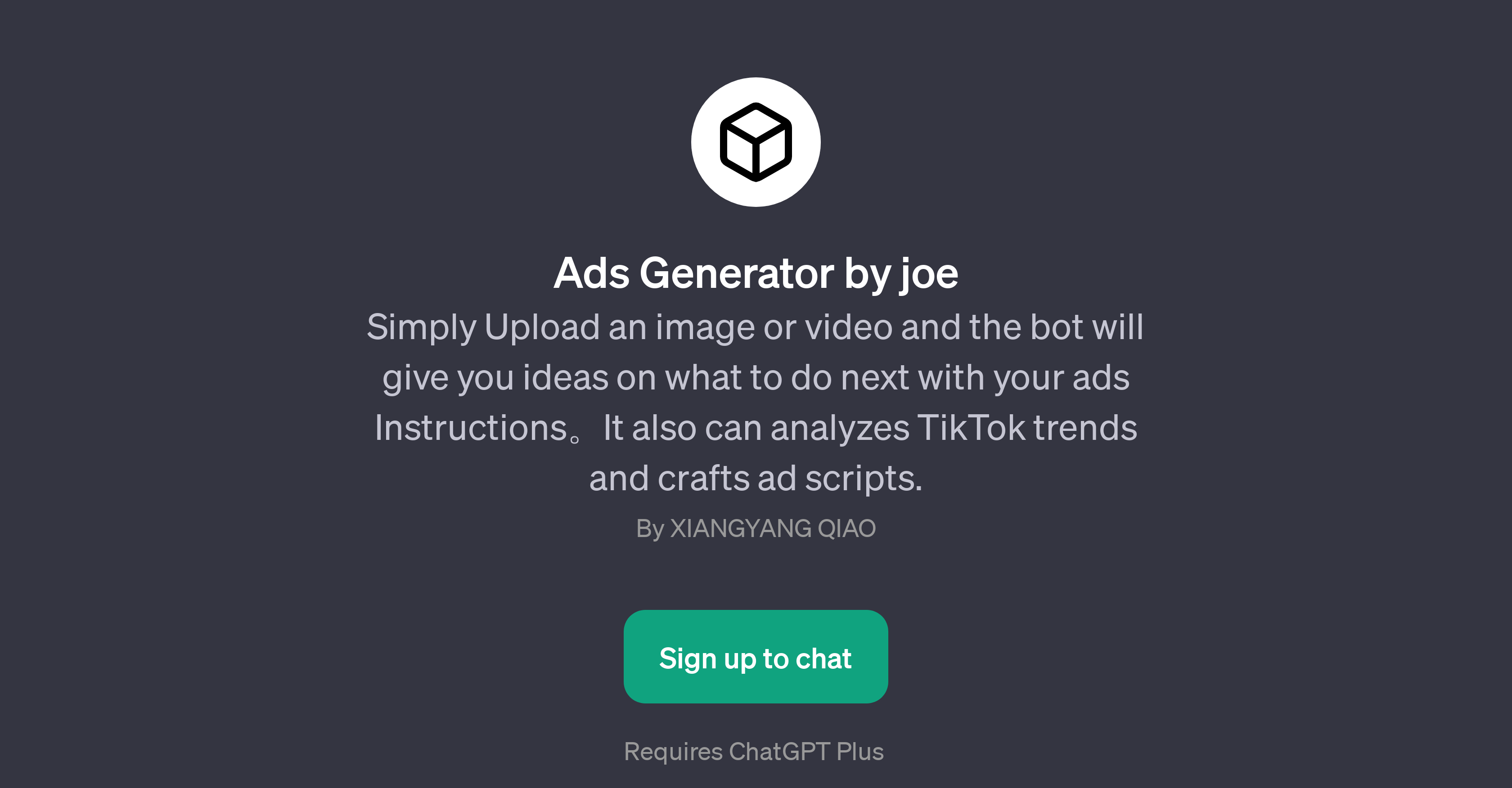 Ads Generator by Joe - Tiktok ads creation - TAAFT
