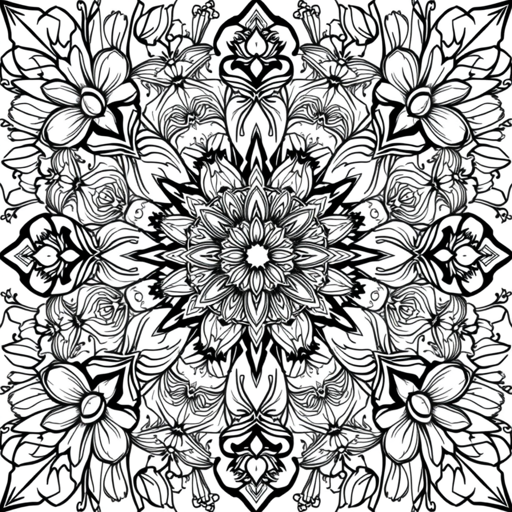 Adult Coloring Book Page Generator - (Free, No Signup AI Tool)