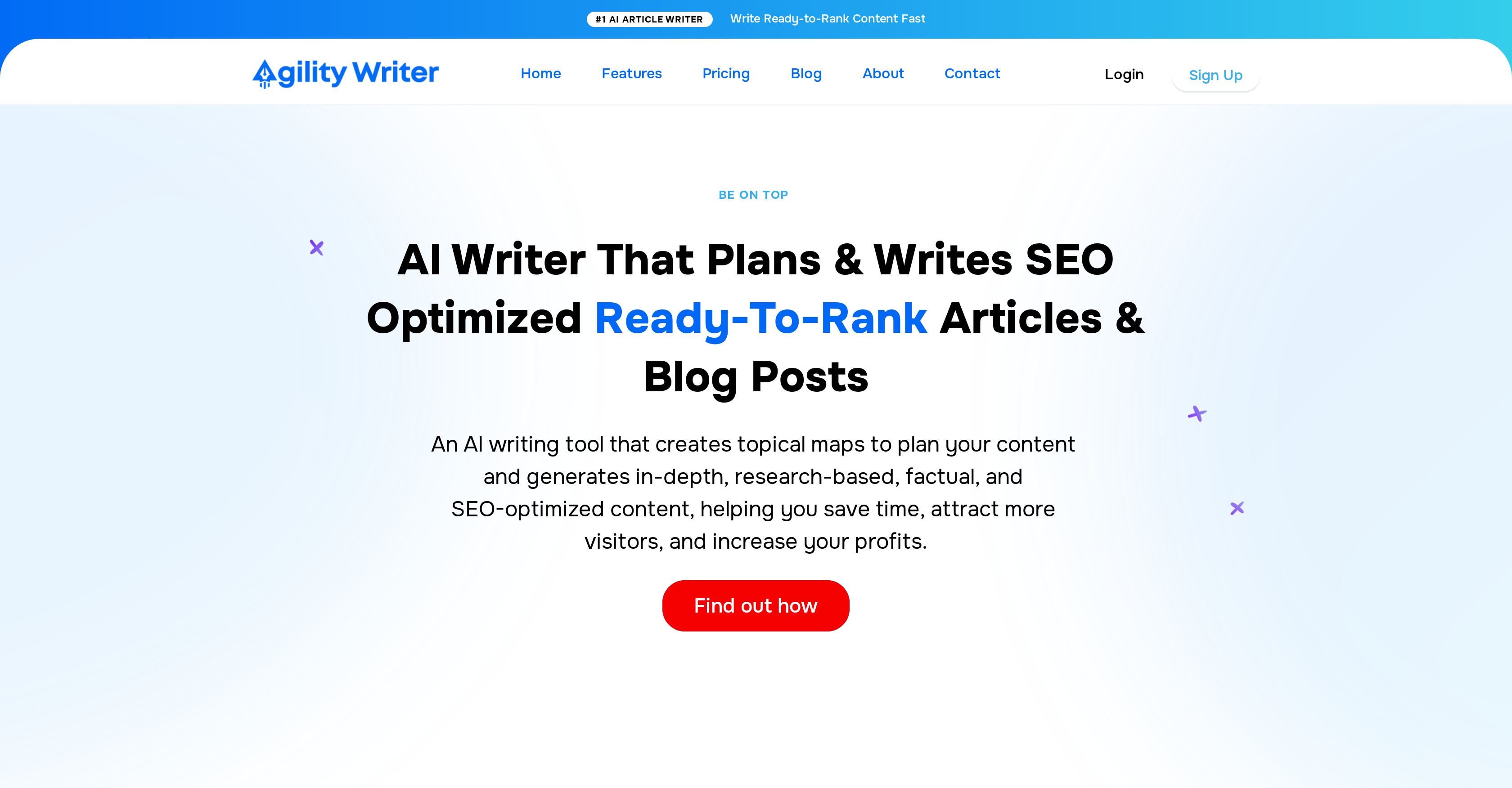 Agility Writer - AI Tool For SEO content