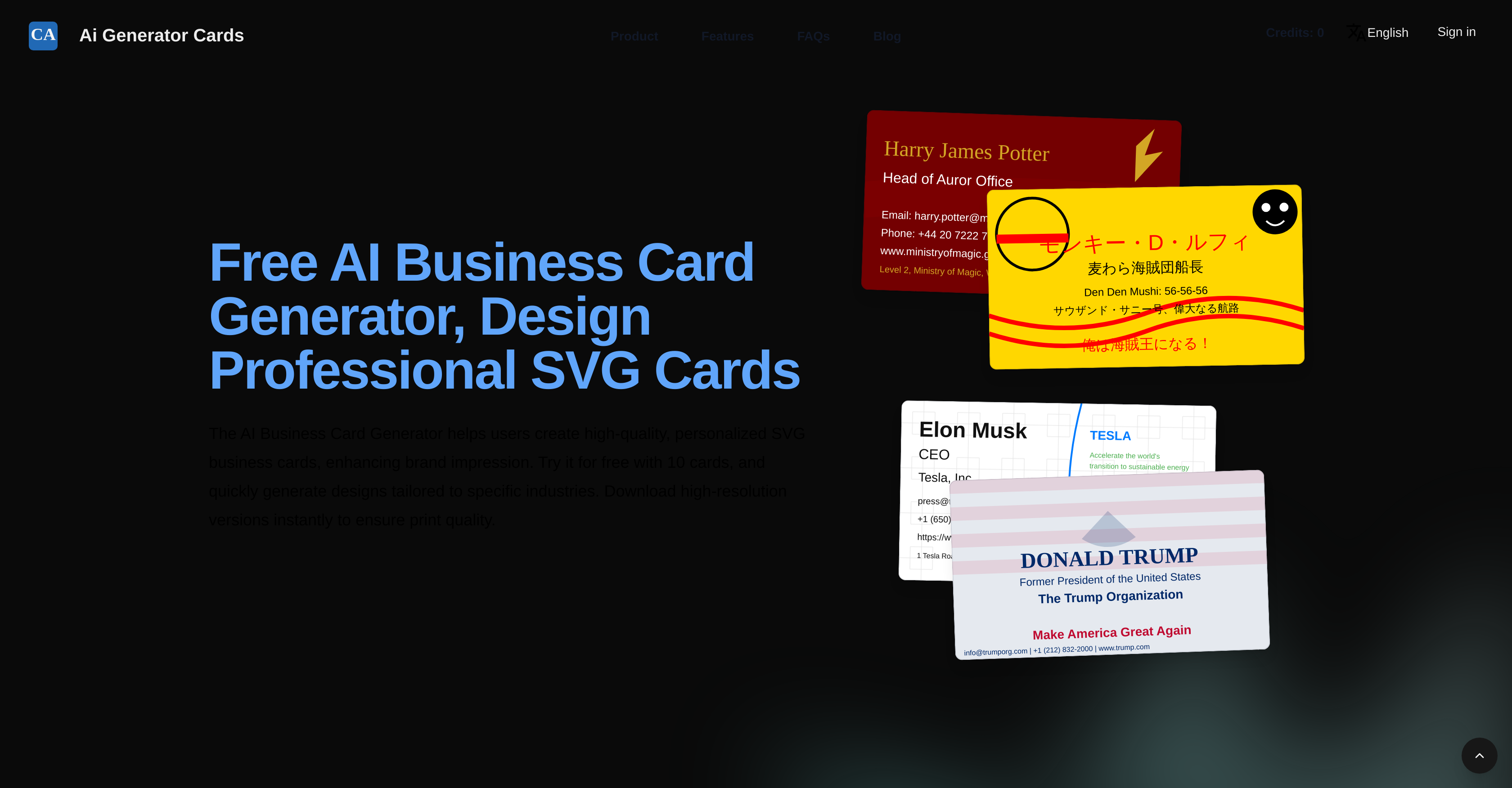 Ai Generator Cards - AI Tool For Business cards