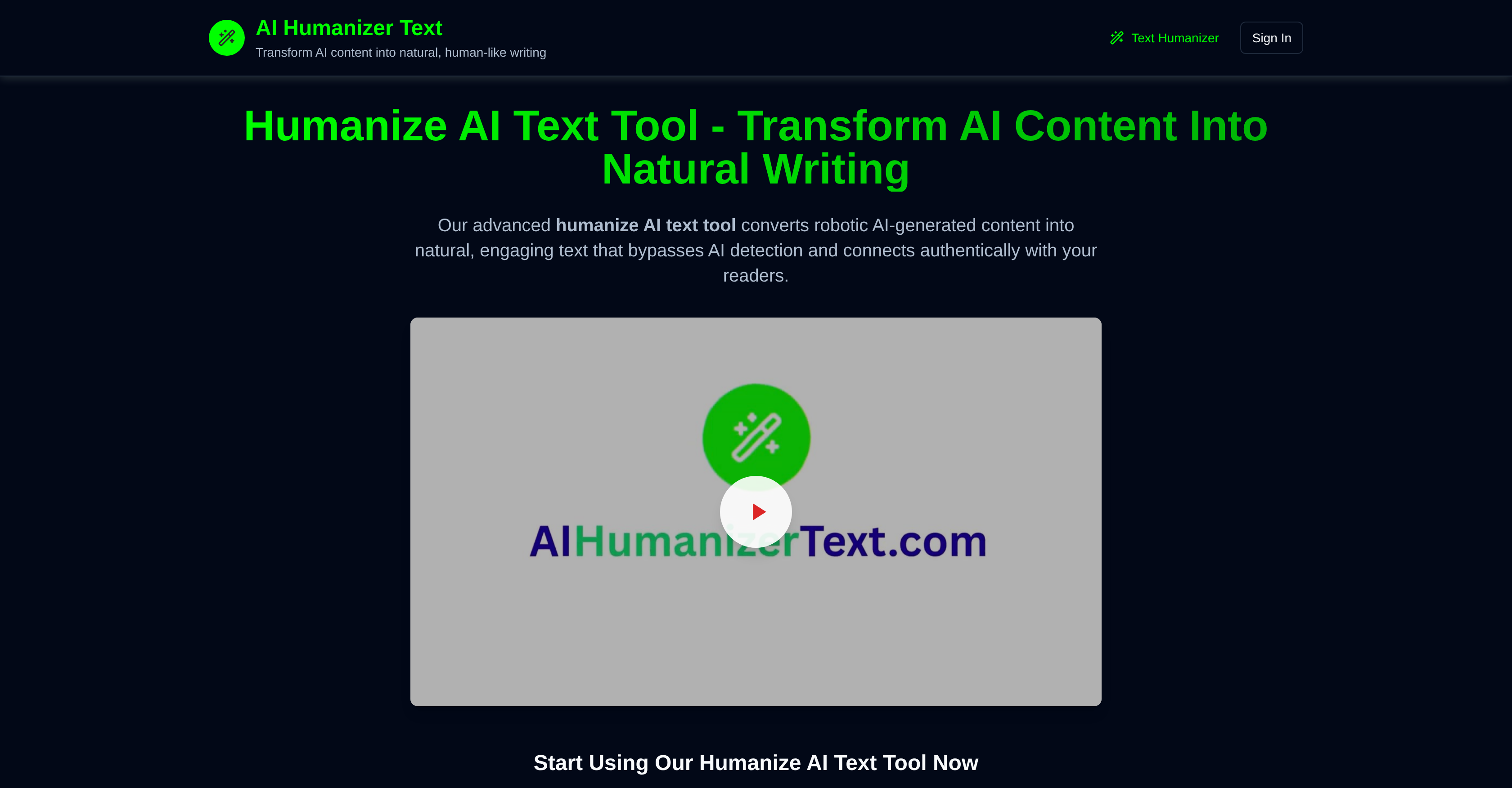 AI Humanizer Text - AI Tool For Text humanization