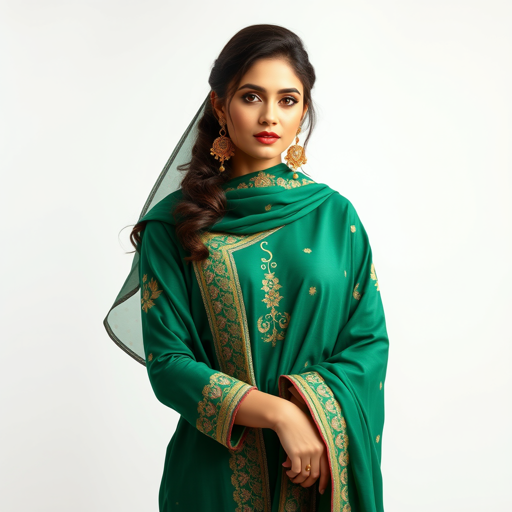 AI Female Model Pakistani Head to Toe Host with white background ...