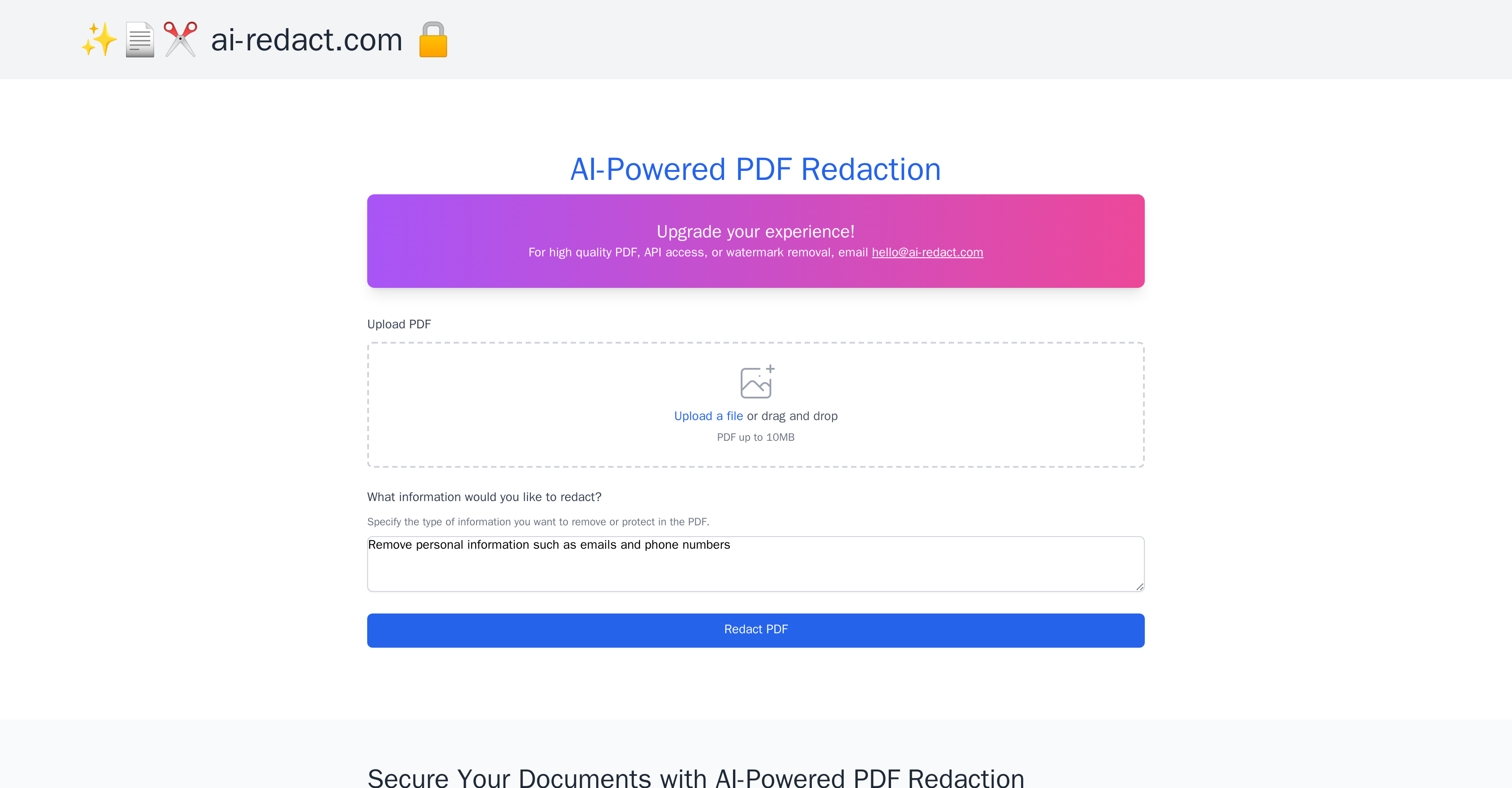 AI PDF Redaction Tool - PDF redaction - TAAFT