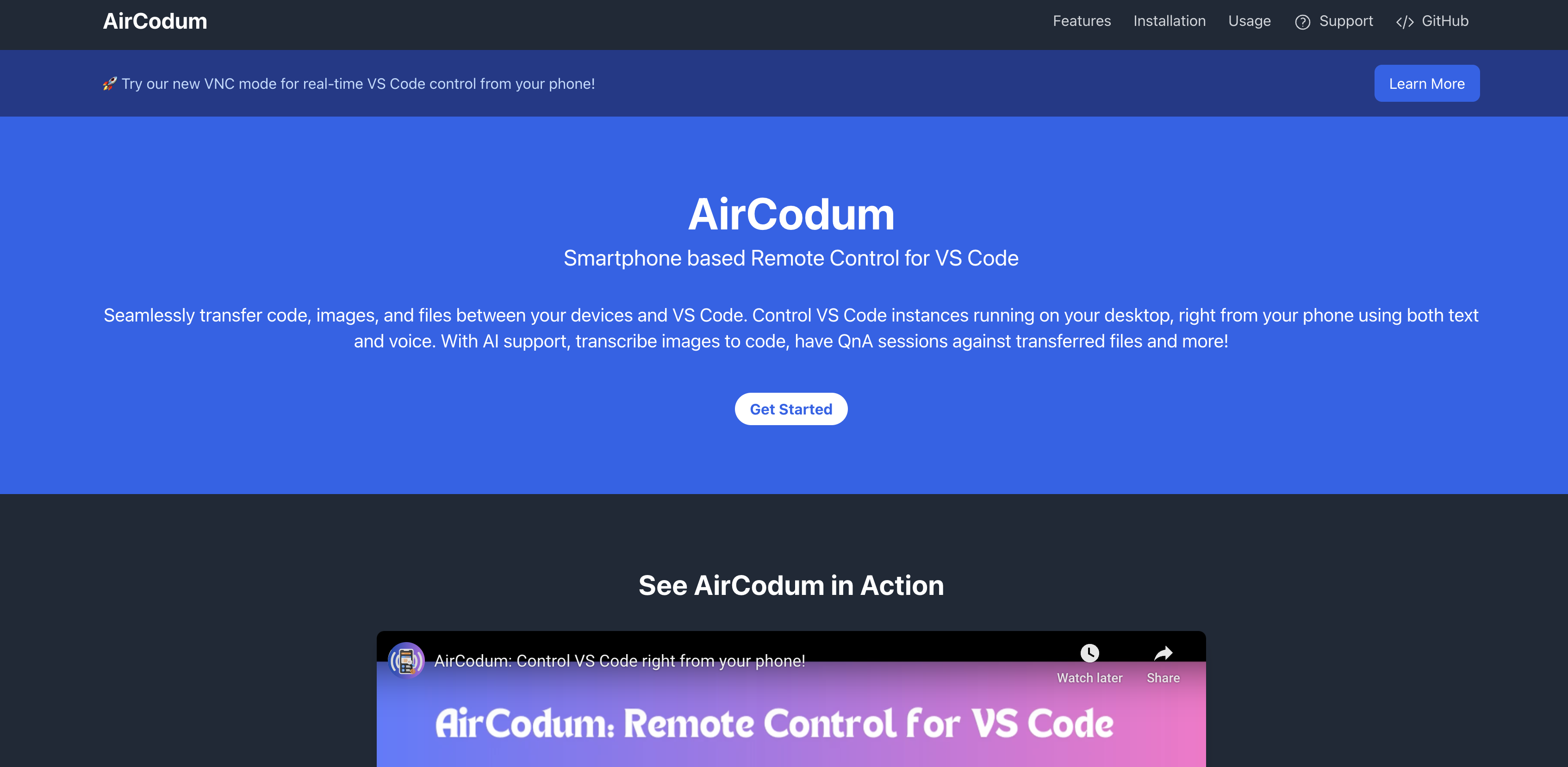 AirCodum - Remote VS Code - TAAFT