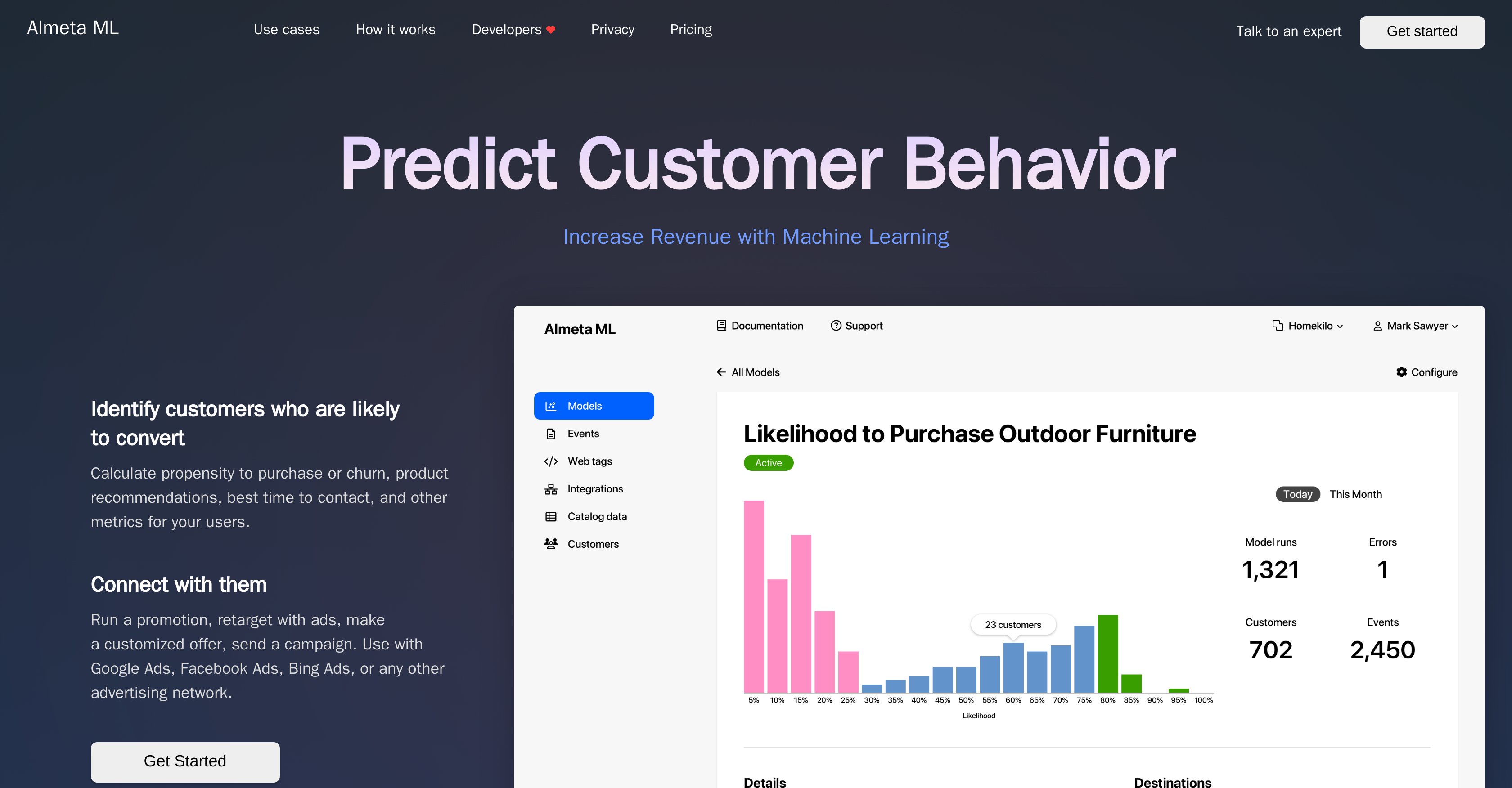 Almeta ML - AI Tool For Customer behavior analysis
