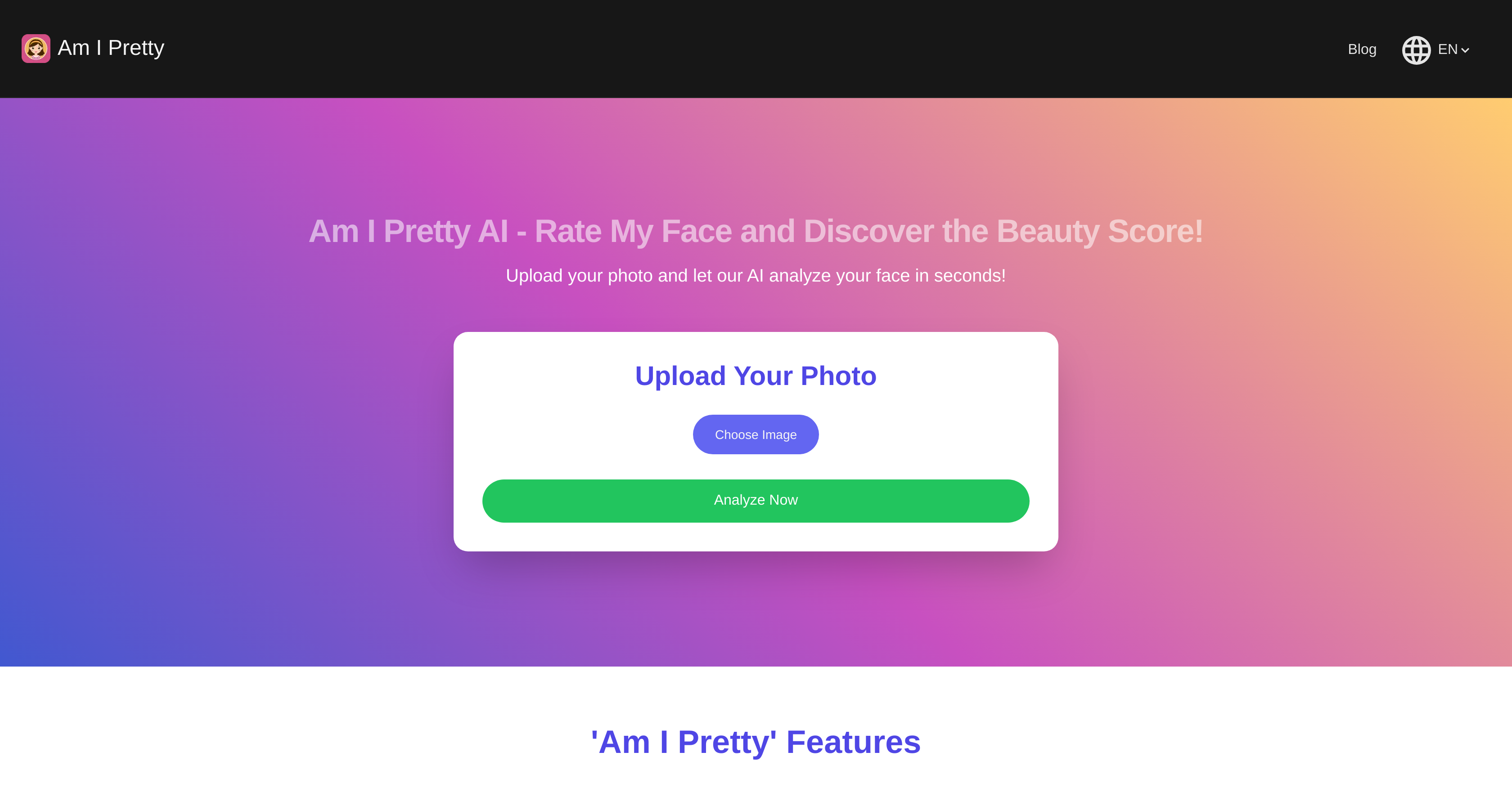 Am I Pretty AI - AI Tool For Beauty scores