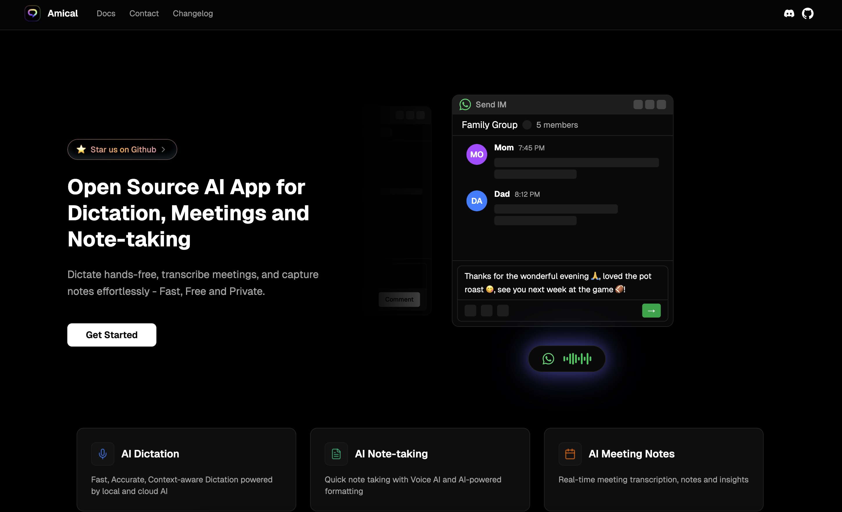 Amical - AI Tool For Transcription