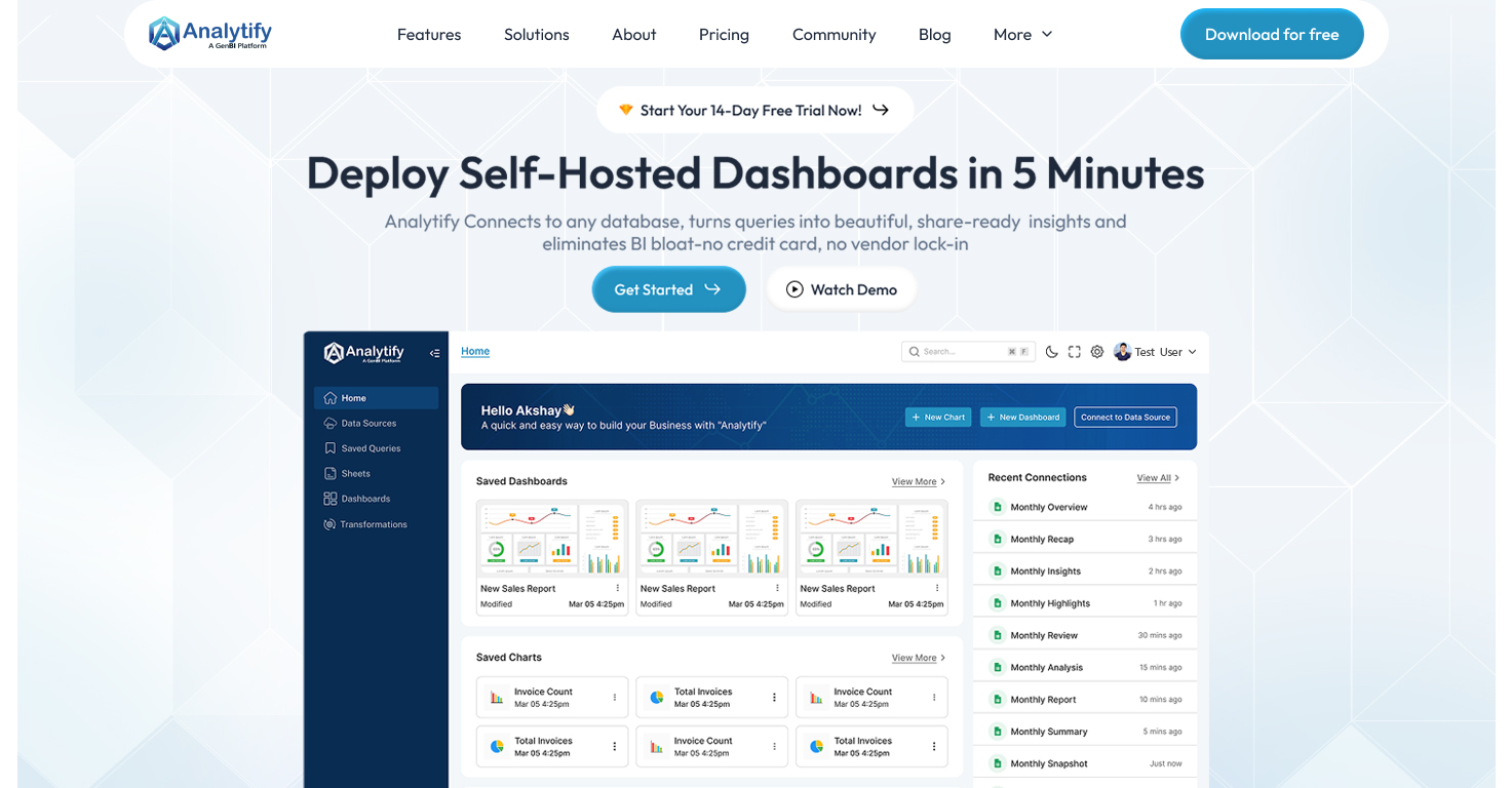 Analytify - A GenBI Platform - AI Tool For Business intelligence