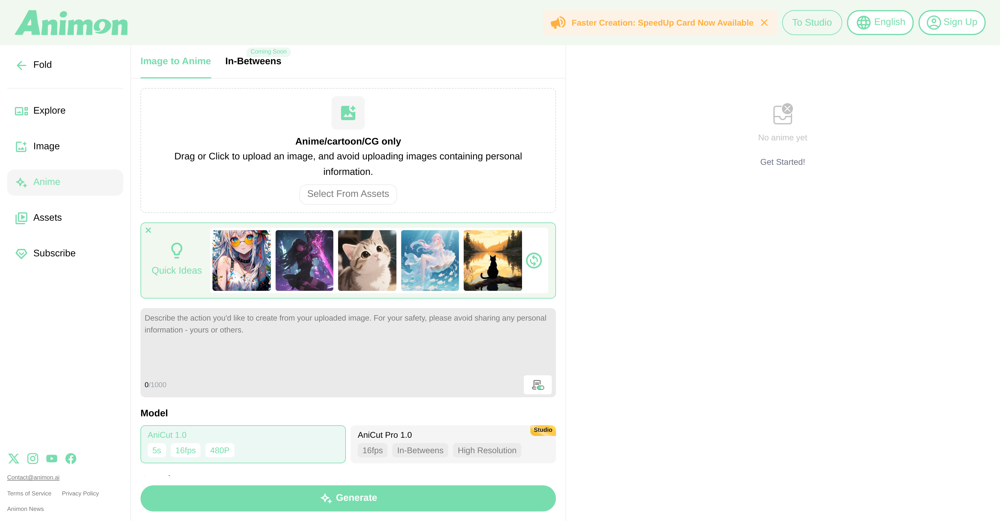 Animon | Anime generator - Anime videos - TAAFT