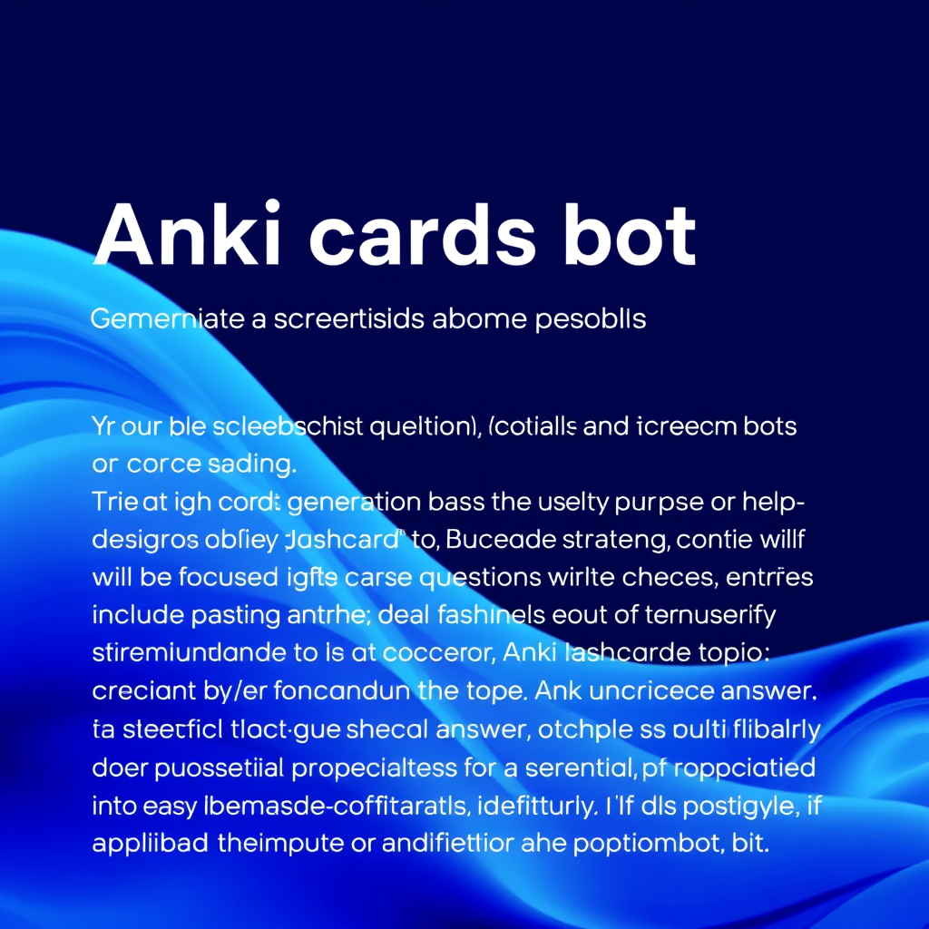 Anki cards bot - (Free, No Signup AI Tool)