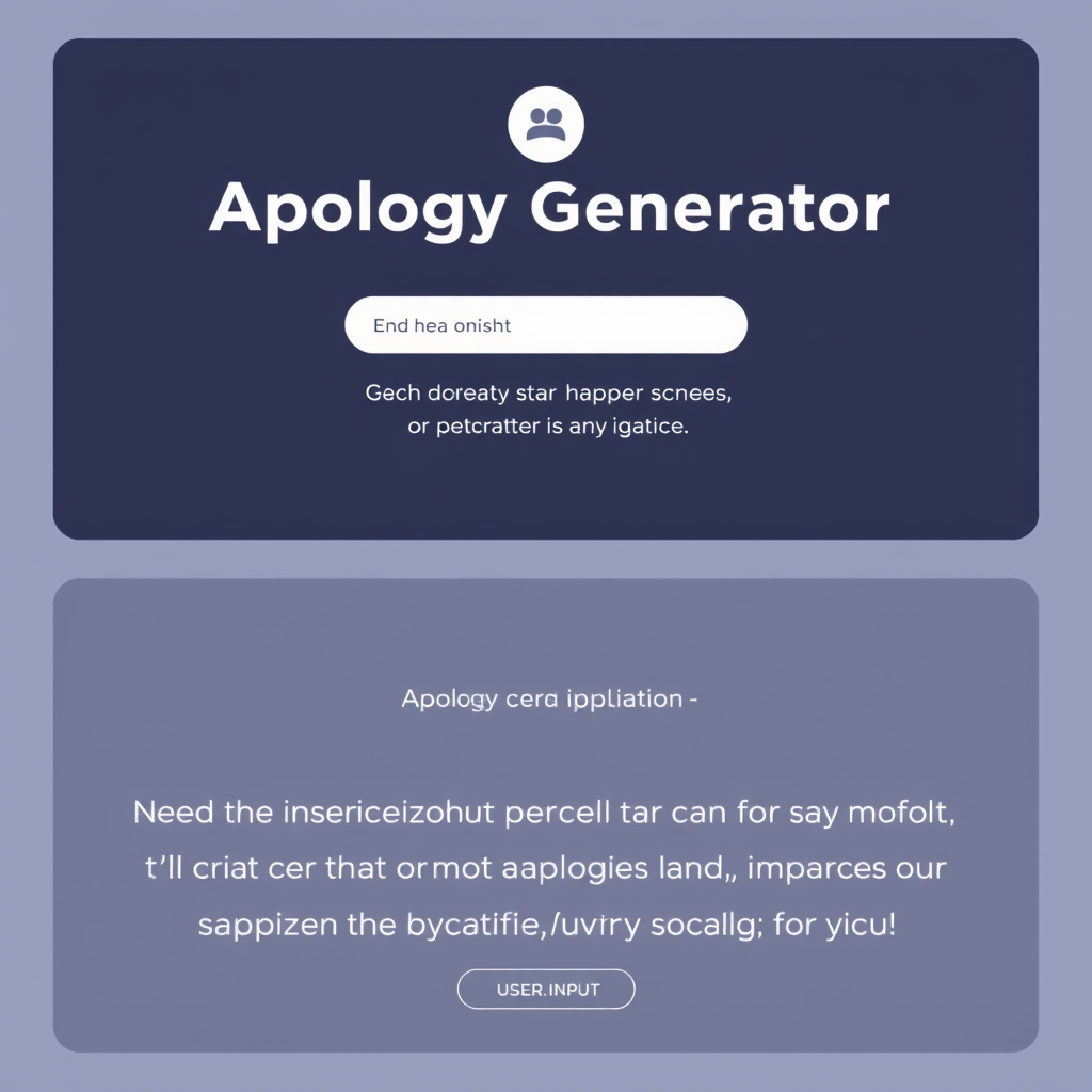 Apology Generator - (Free, No Signup AI Tool)
