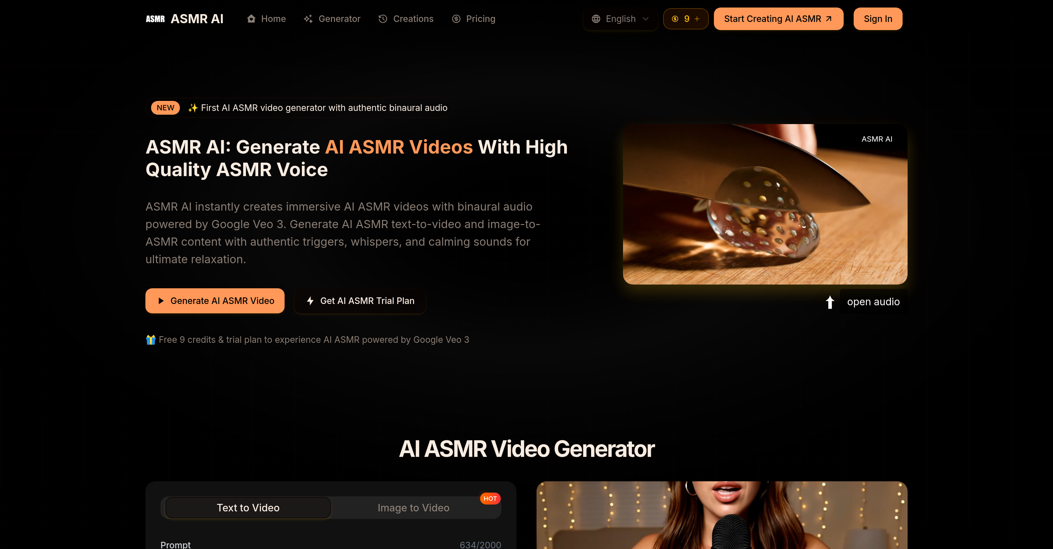 ASMR AI - AI Tool For ASMR videos