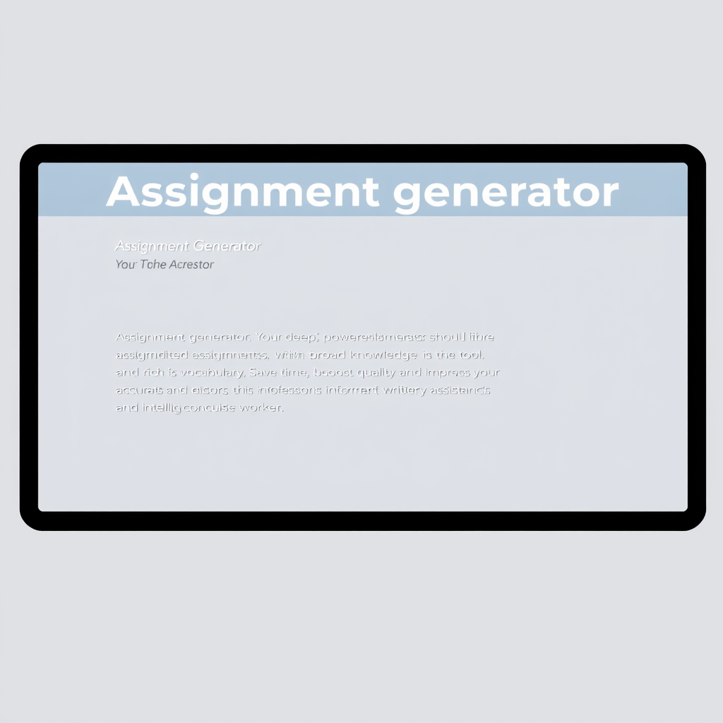 Assignment generator - (Free, No Signup AI Tool)