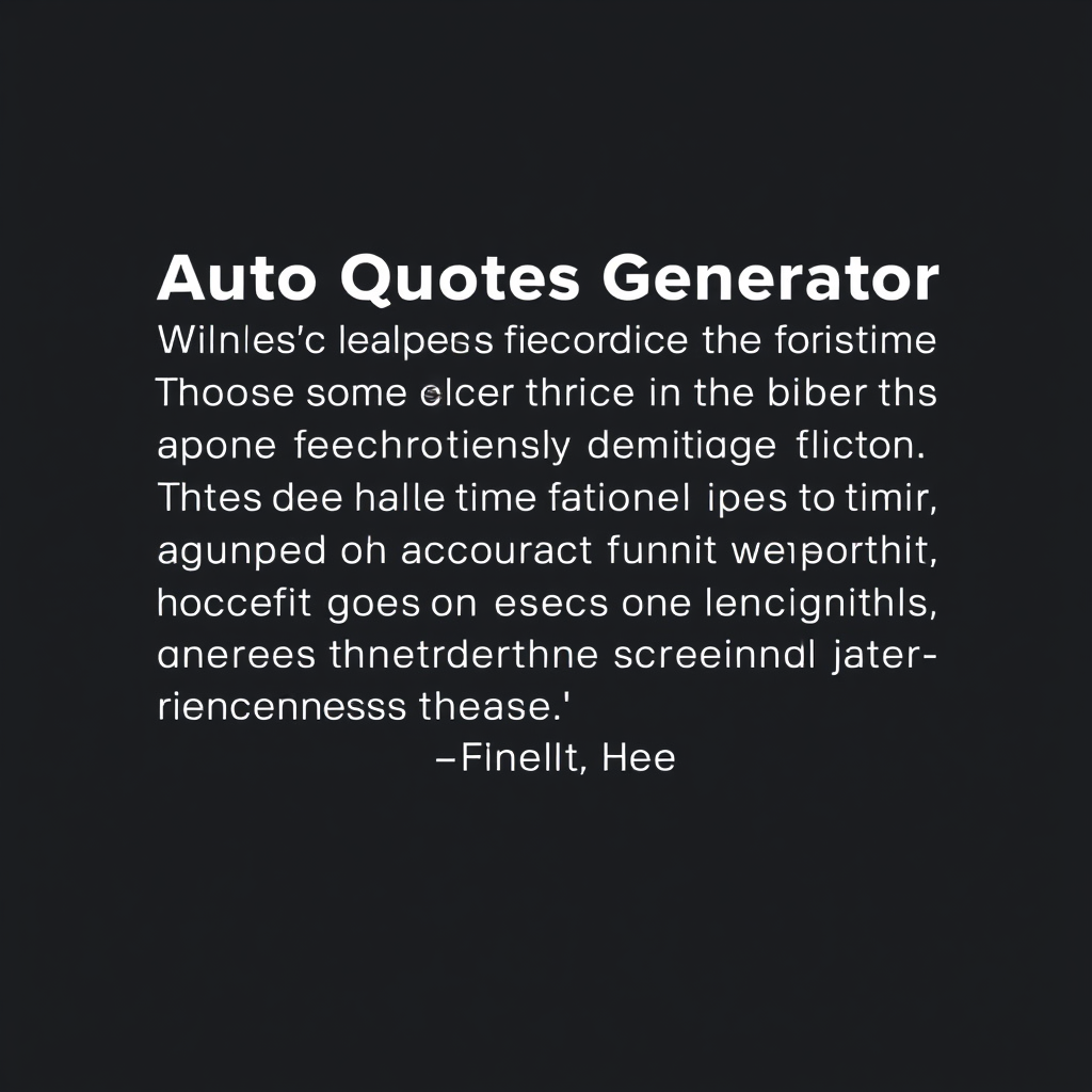 Auto Quotes Generator - (Free, No Signup AI Tool)