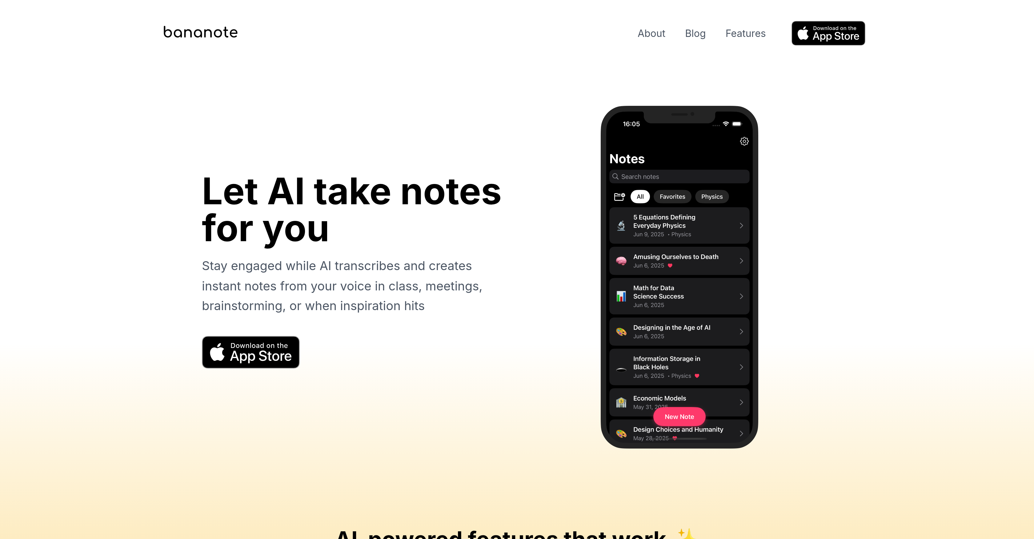 Bananote - AI Tool For Notes