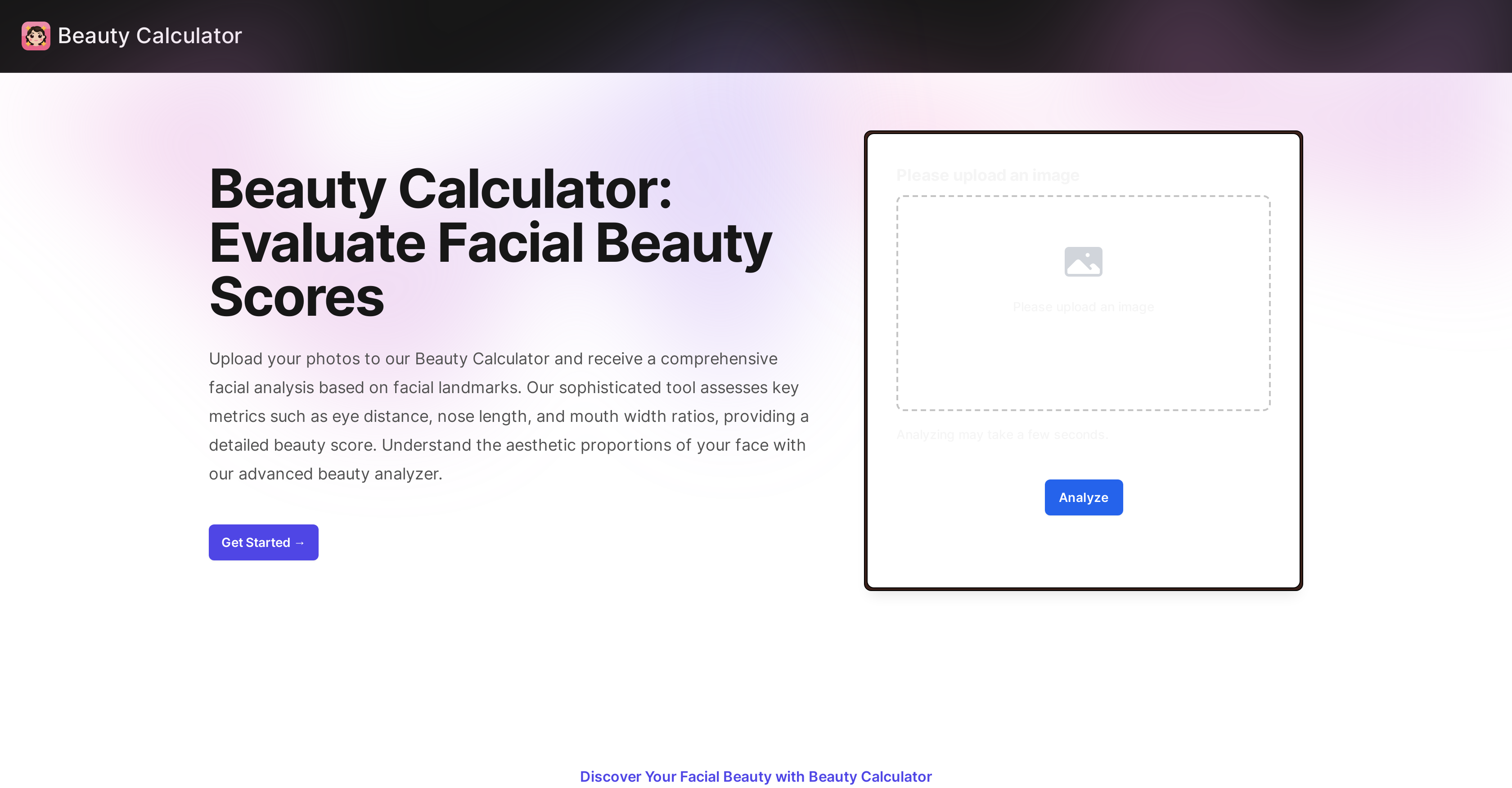 Beauty Calculator - AI Tool For Beauty scores