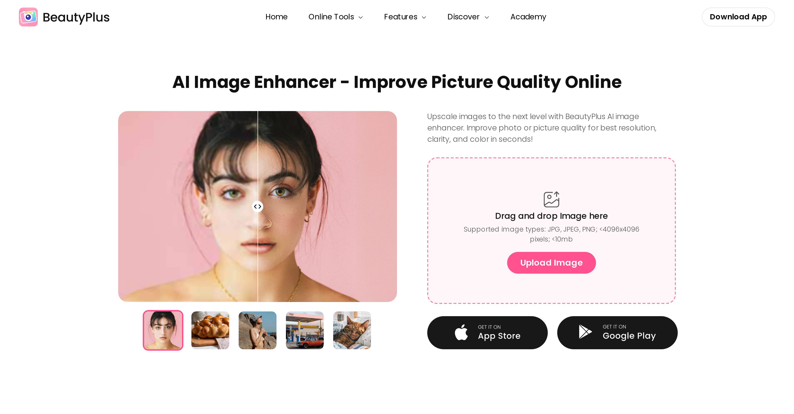 BeautyPlus AI Image Enhancer - AI Tool For Image upscaling