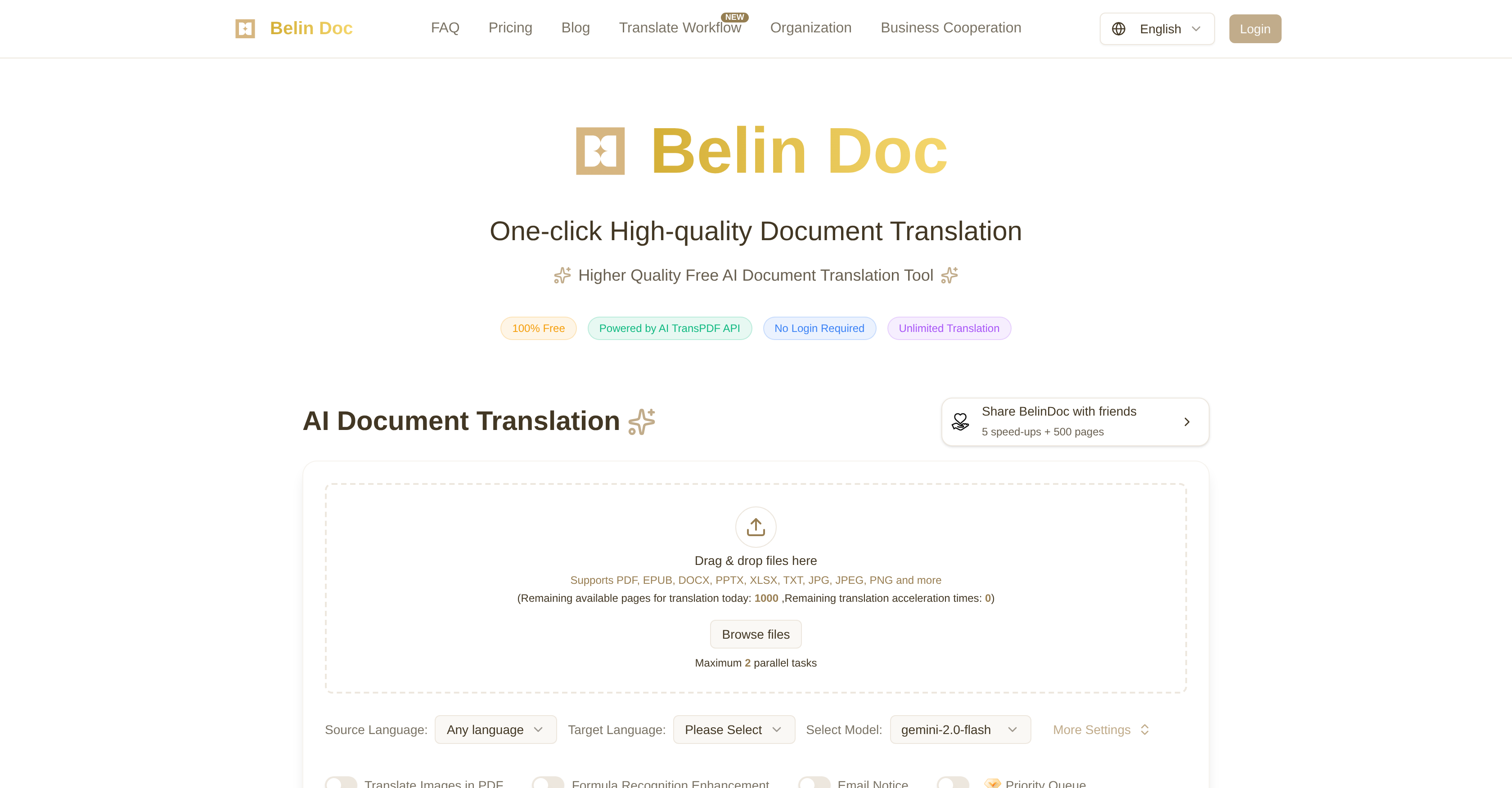 Belin Doc - AI Tool For Document translation