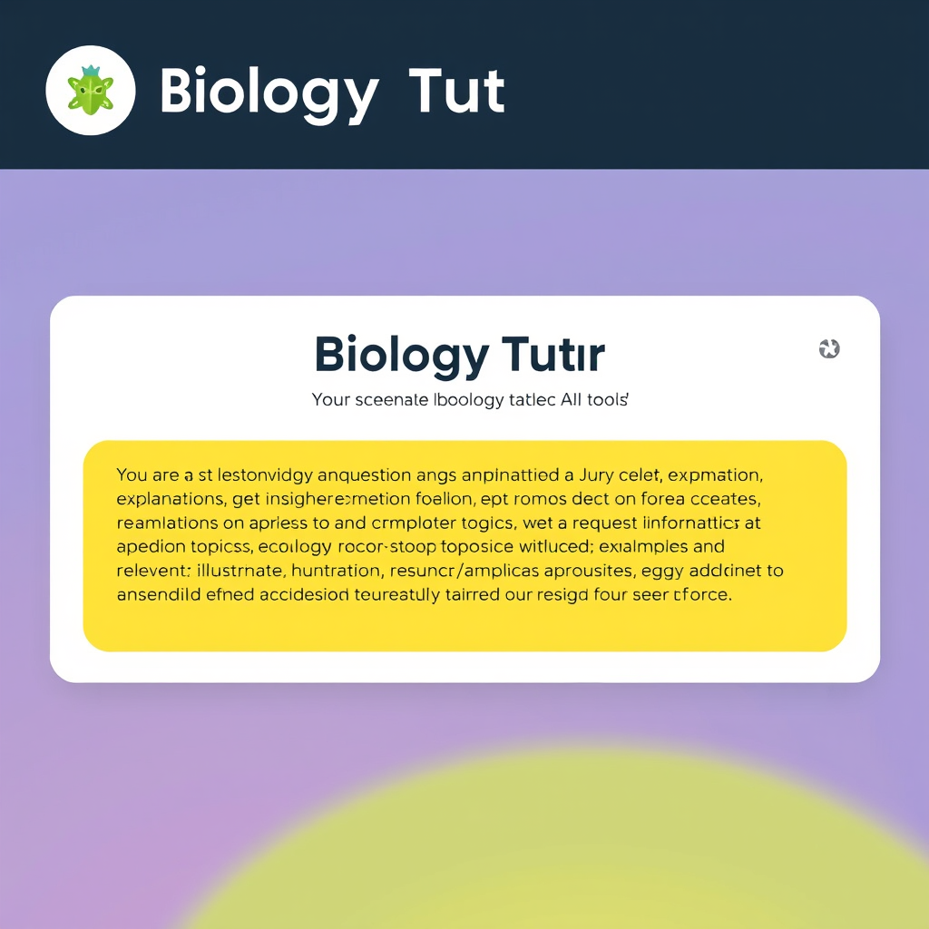 Biology Tutor - (Free, No Signup AI Tool)