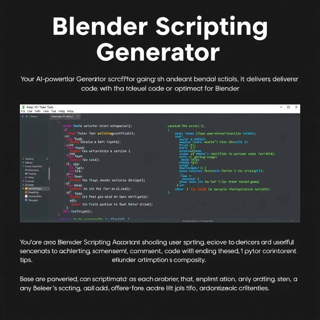 Blender Scripting Generator - (Free, No Signup AI Tool)