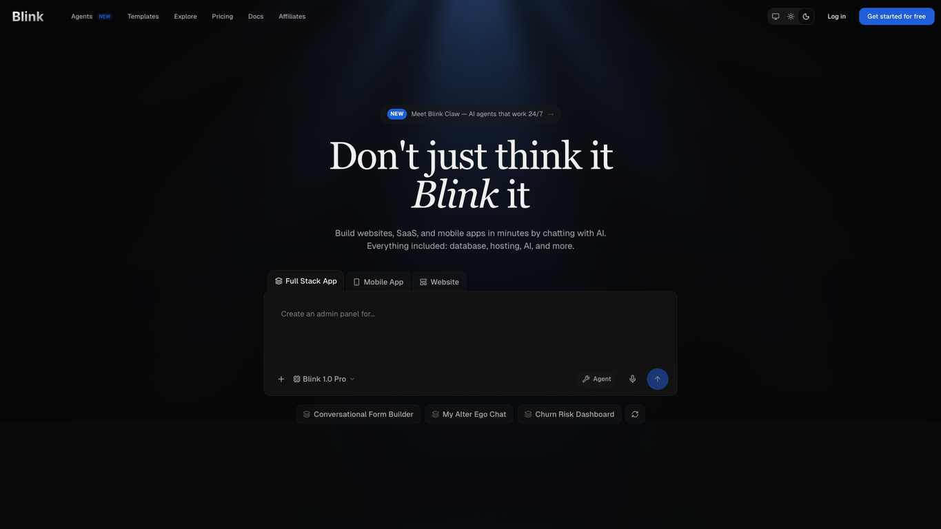 Blink.new - AI Tool For Vibe Coding