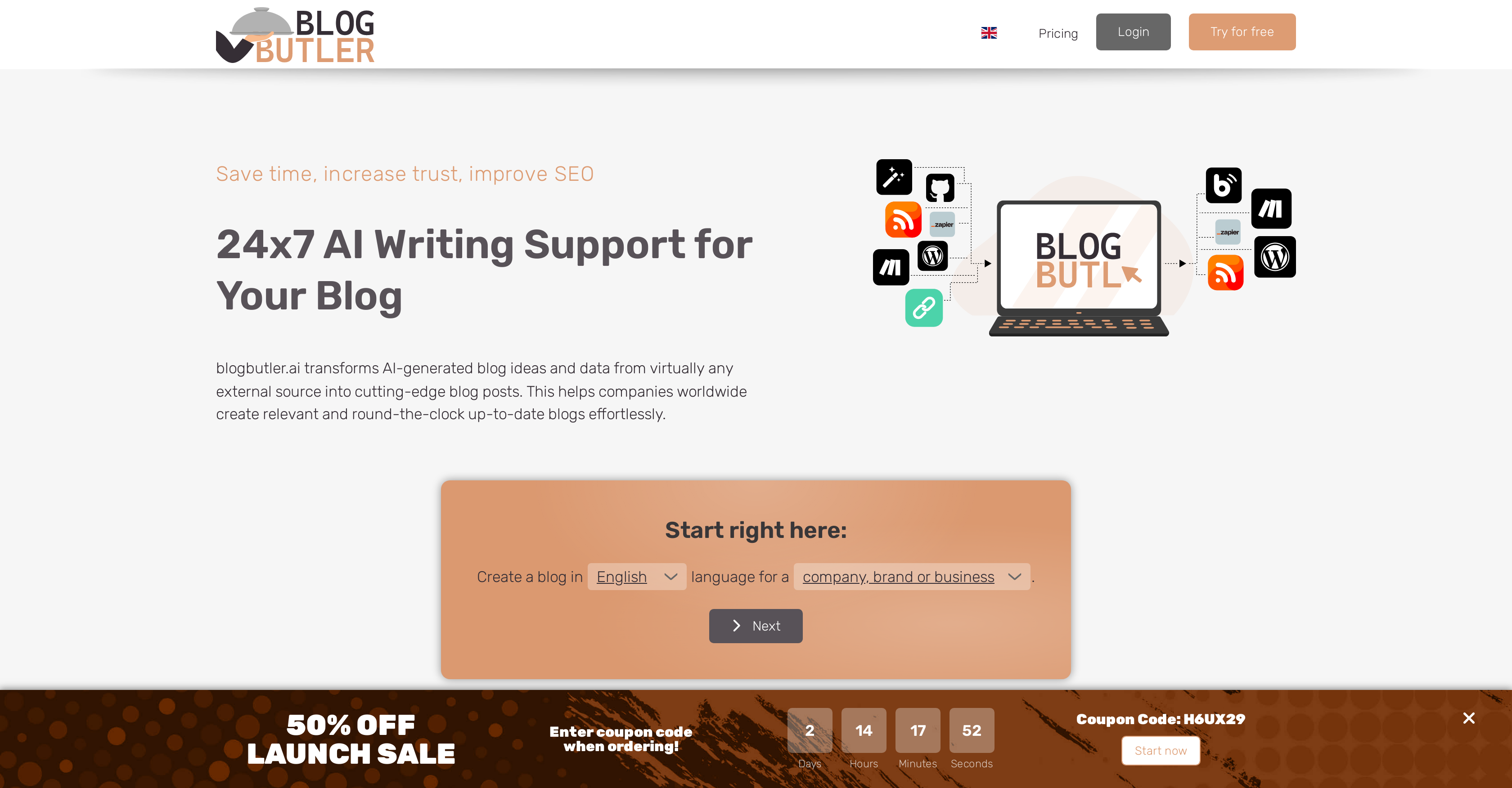 BlogButler - AI Tool For Blogging