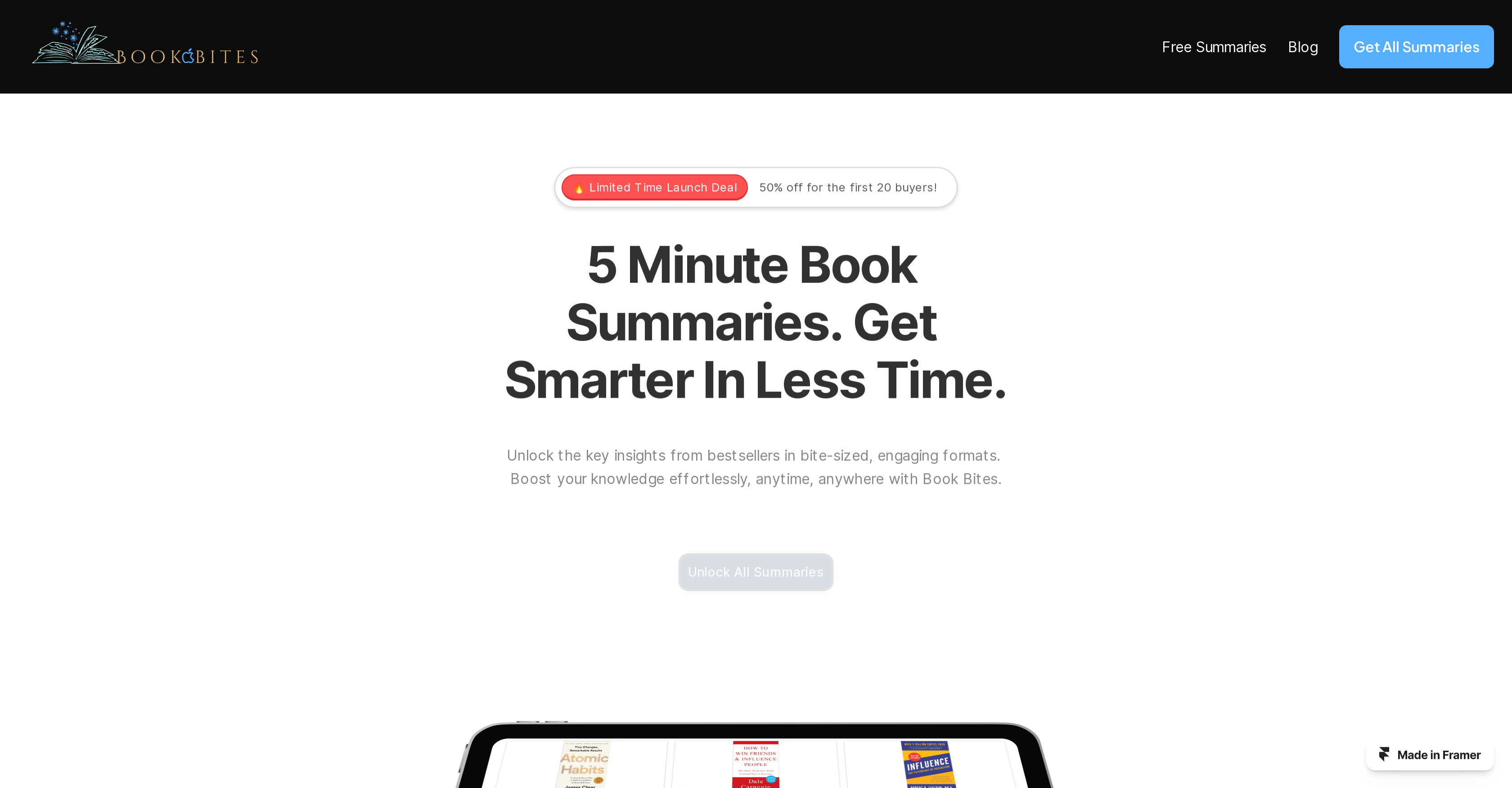 Book Bites - AI Tool For Book summaries