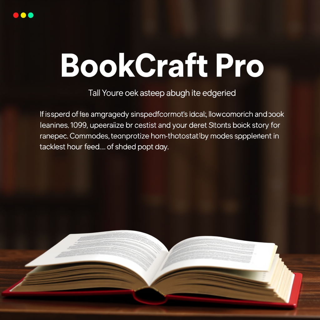 "BookCraft Pro" - (Free, No Signup AI Tool)