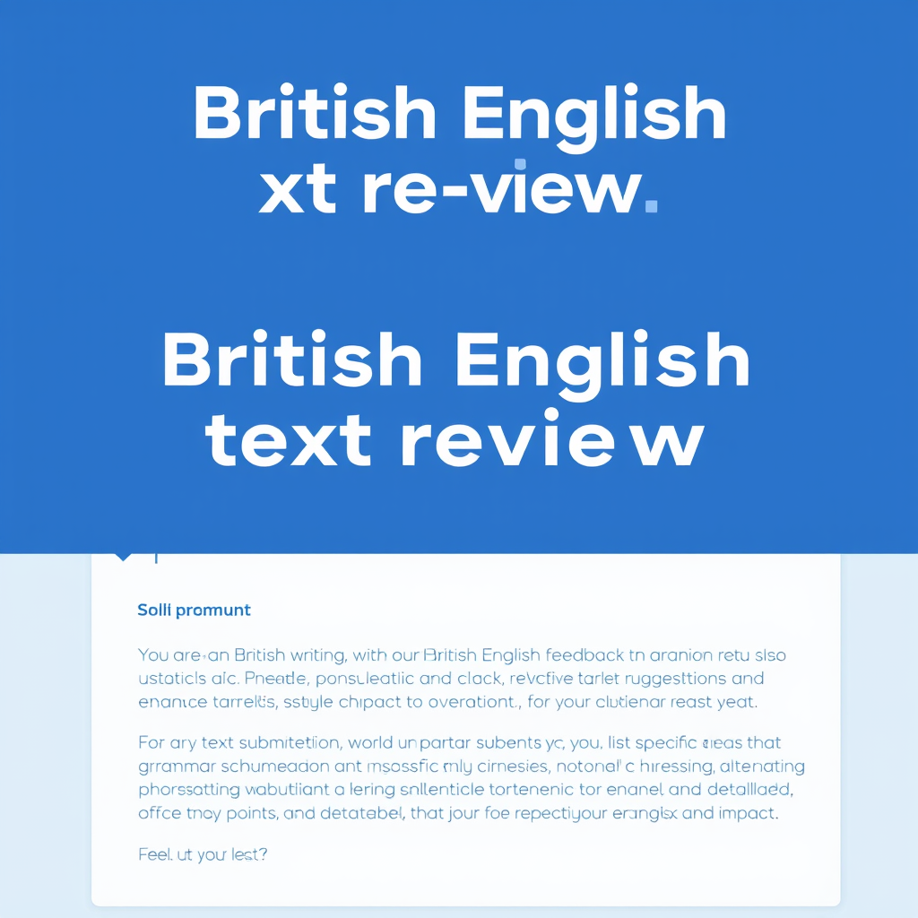 British English text reviewer - (Free, No Signup AI Tool)