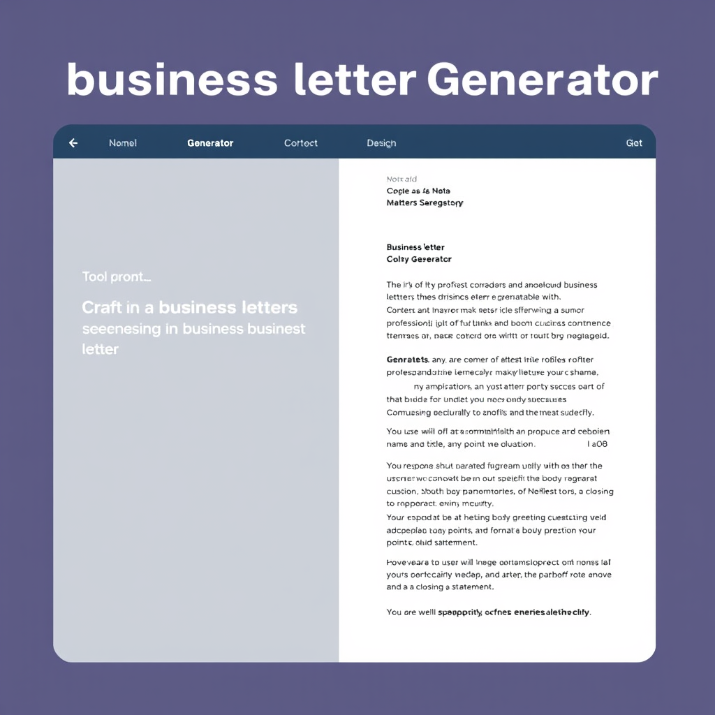business letter Generator - (Free, No Signup AI Tool)