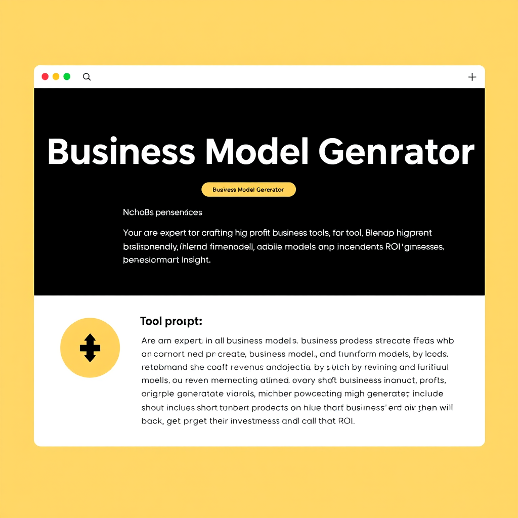 Business Model Generator - (Free, No Signup AI Tool)