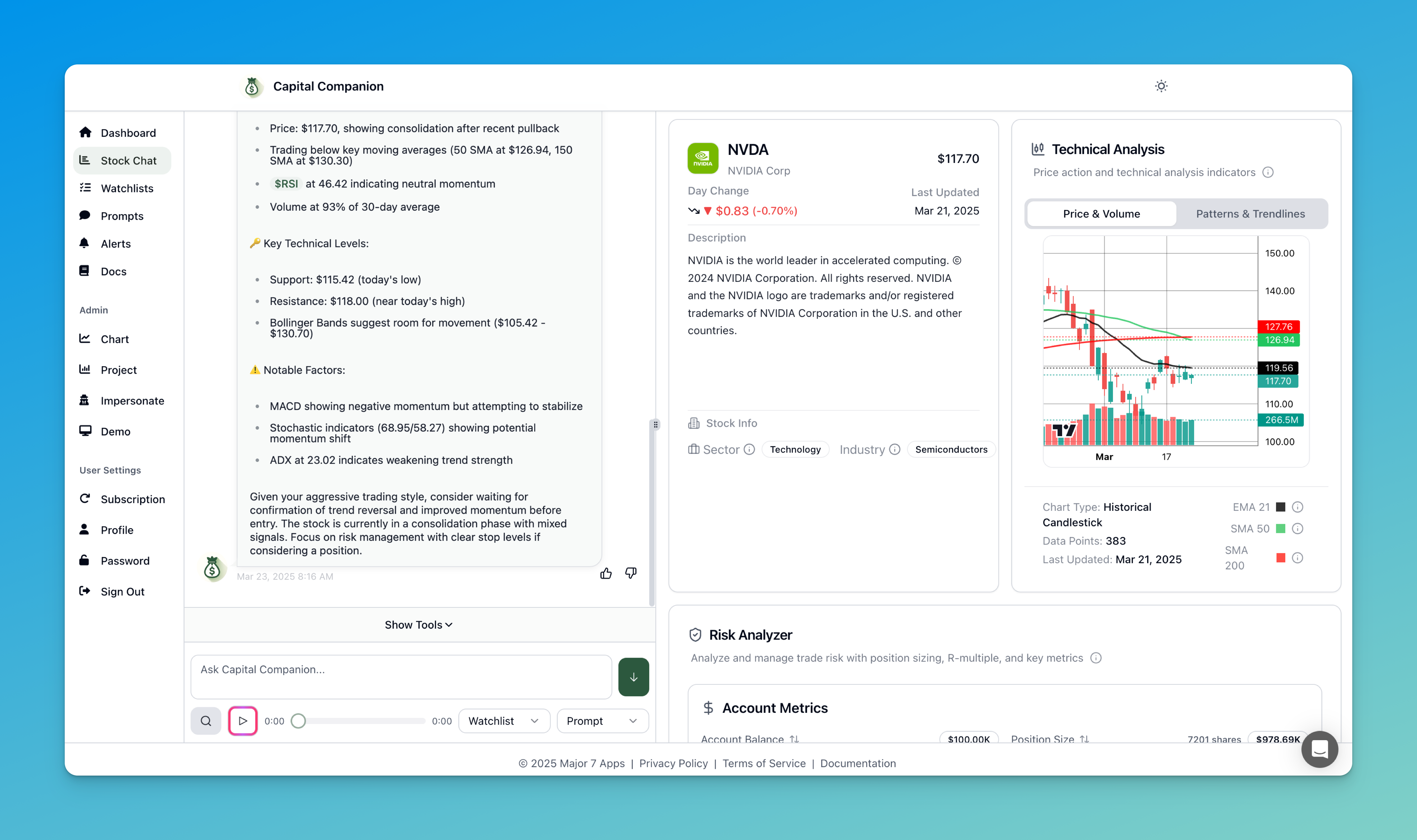 Capital Companion - AI Tool For Stocks
