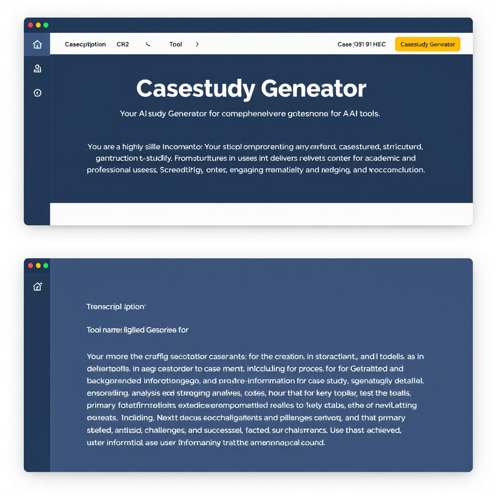 Casestudy Generator - (Free, No Signup AI Tool)