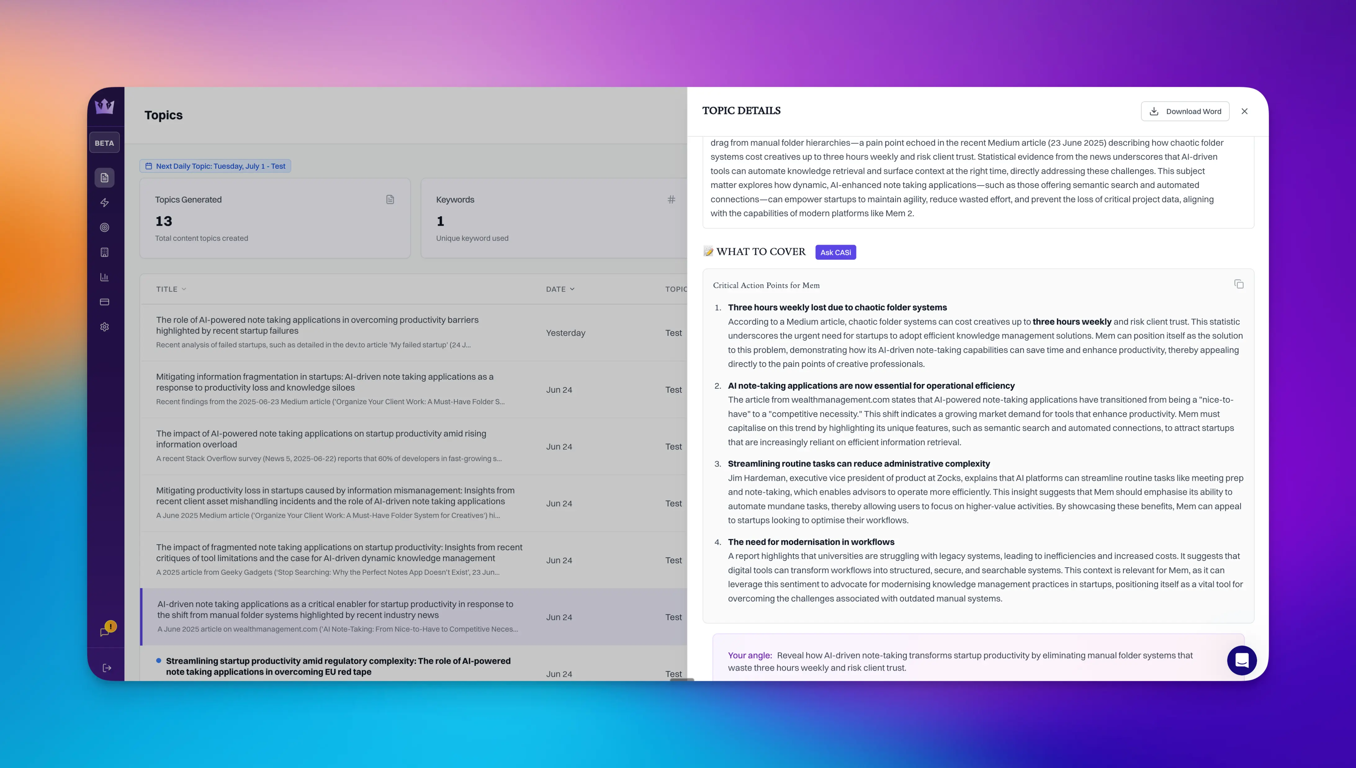 CASi Scout by Cntent - AI Tool For Content