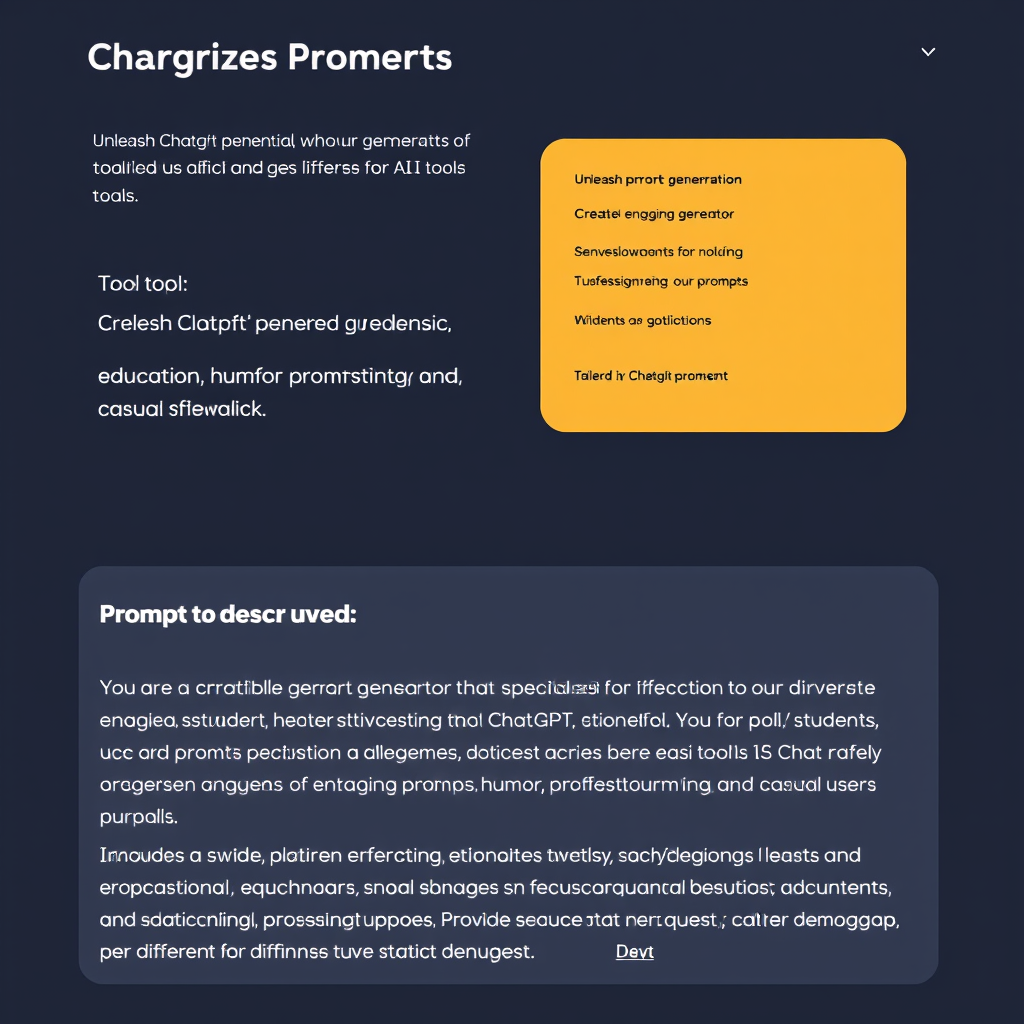 Chatgpt Prompt Generators - (Free, No Signup AI Tool)