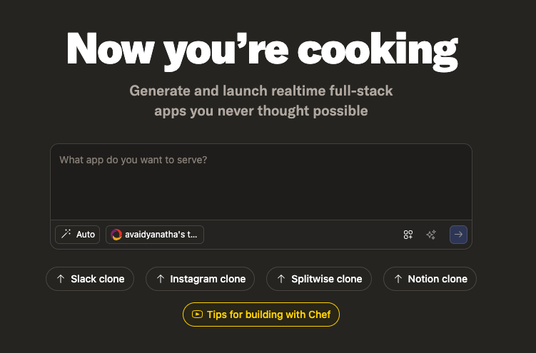 Chef by Convex - AI Tool For Apps