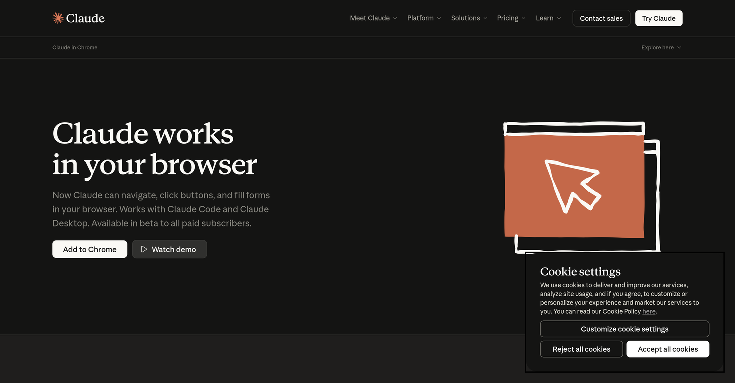 Claude in Chrome - AI Tool For Browsing assistance
