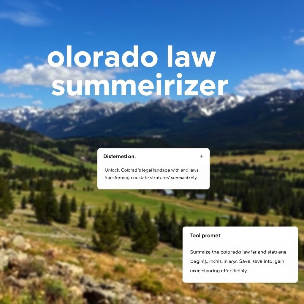 Colorado law summerizer - (Free, No Signup AI Tool)