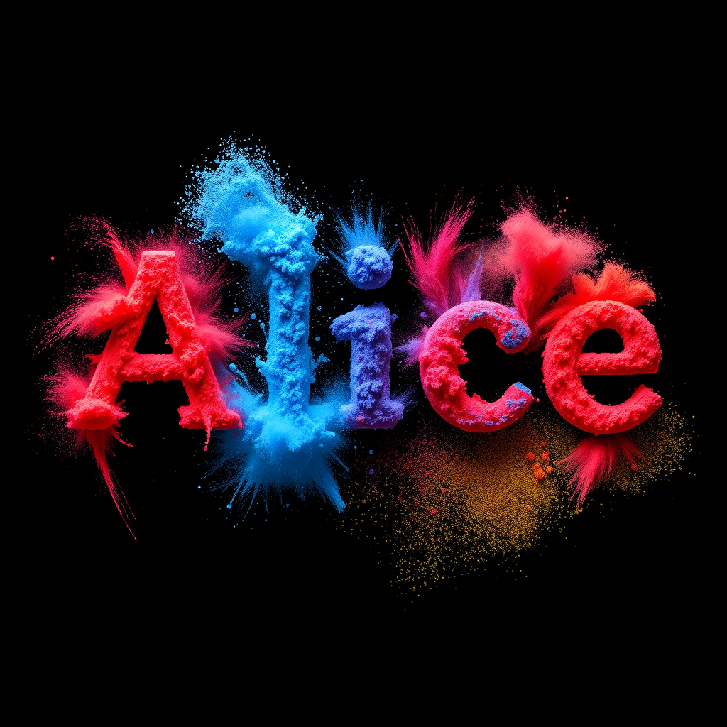 colorful explosion with your name - (Free, No Signup AI Tool)