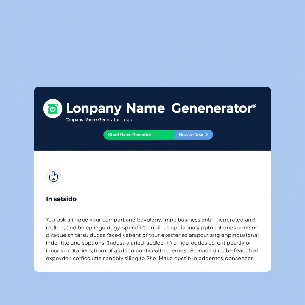 Company Name Generator Logo - (Free, No Signup AI Tool)