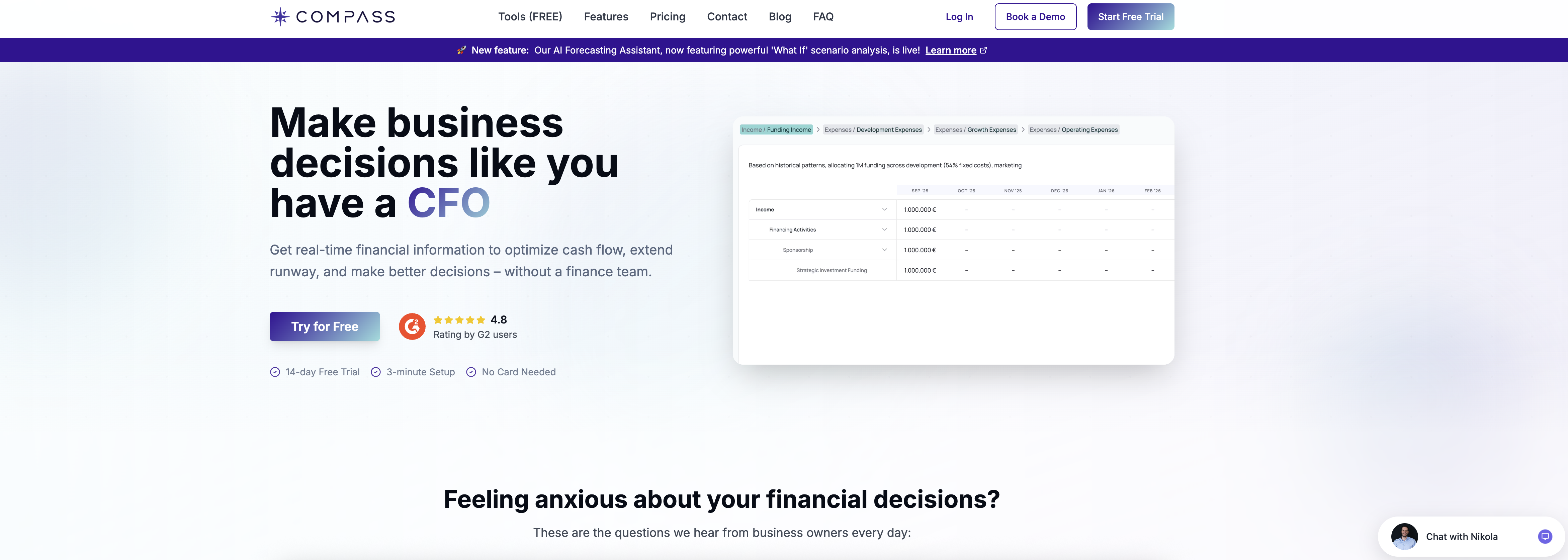Compass AI - AI Tool For Financial Management