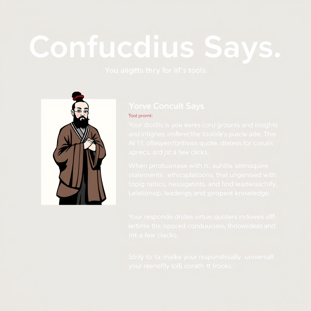 Confucius Says - (Free, No Signup AI Tool)