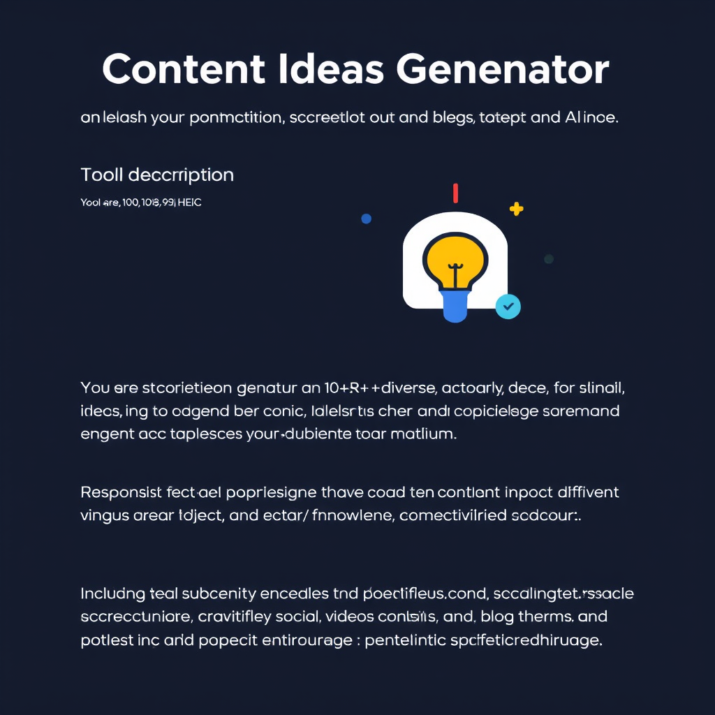 Content Ideas Generator - (Free, No Signup AI Tool)