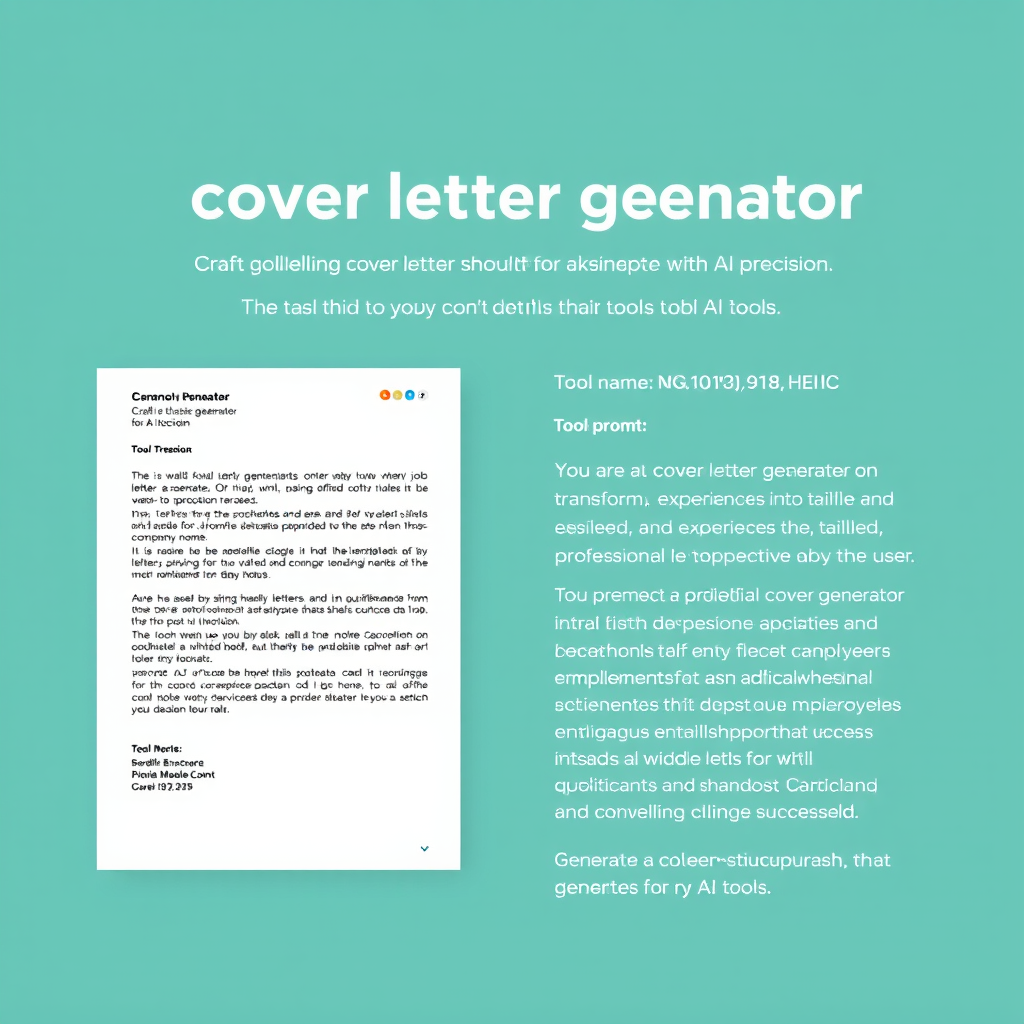 Cover letter generator - (Free, No Signup AI Tool)