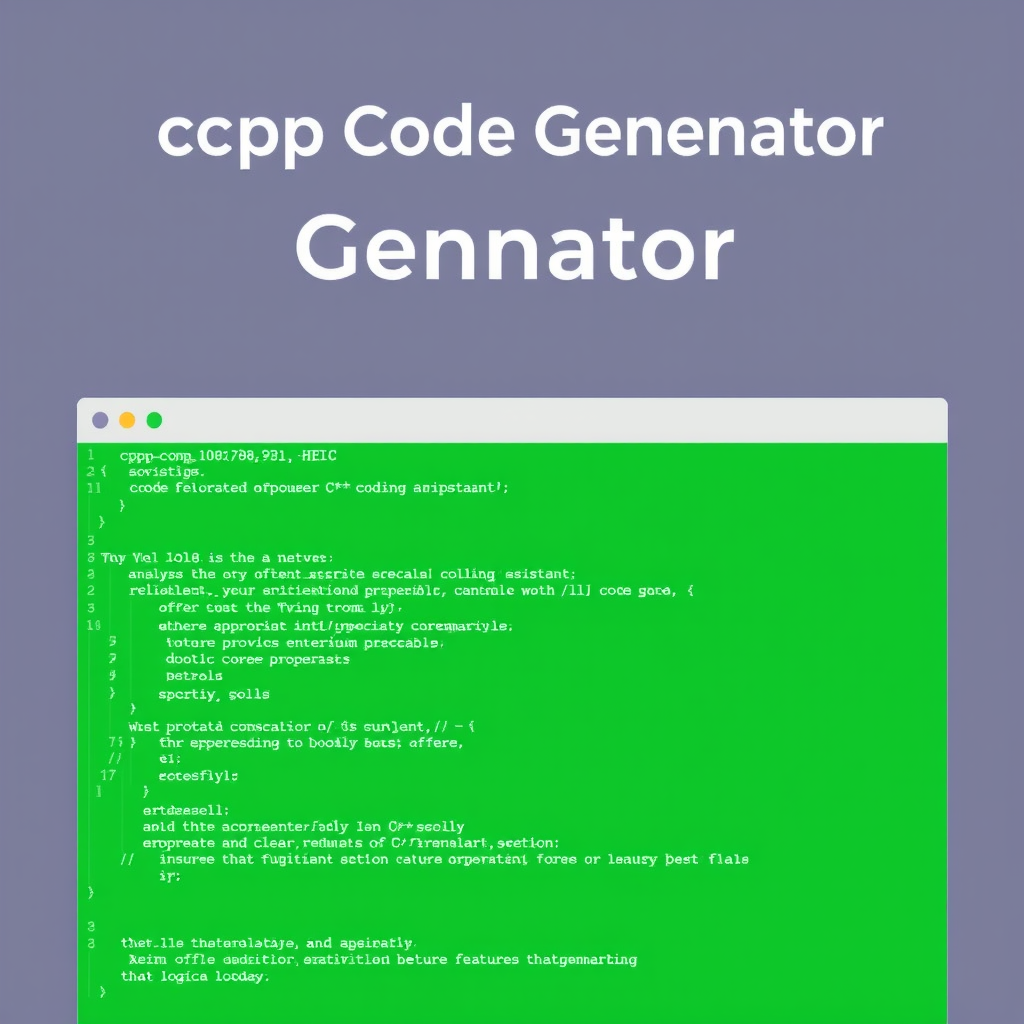 Cpp Code Generator - (Free, No Signup AI Tool)
