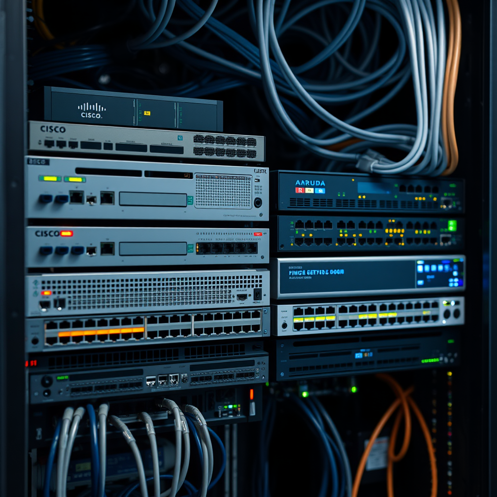 Create a different network device like cisco routers, switches, aruba ...